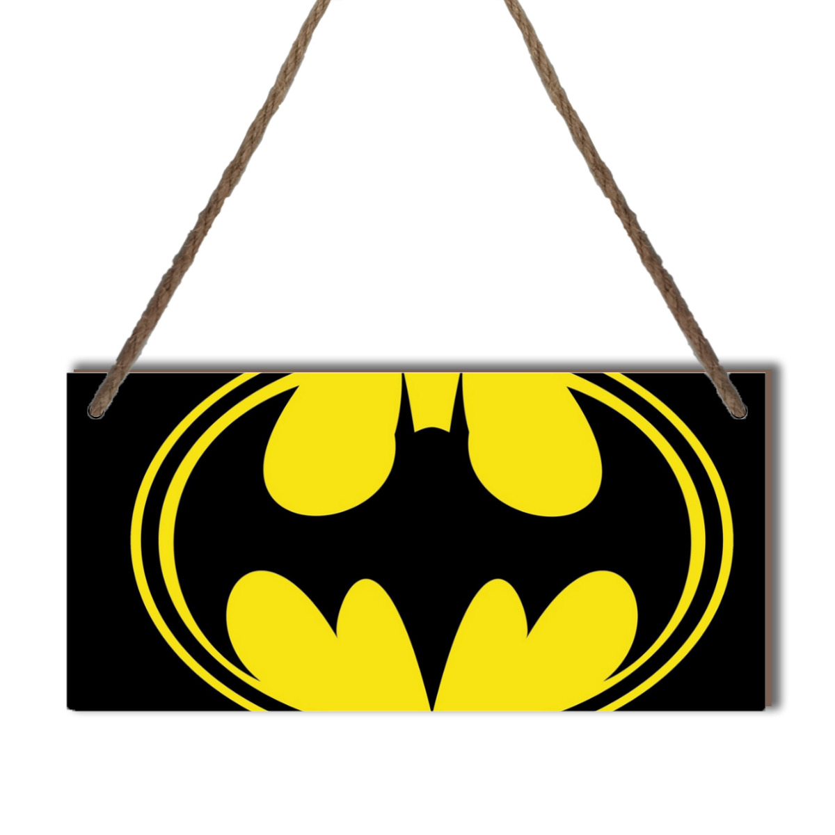 Batman Wooden Sign Square Wooden Door Panel Decoration 10.8x3.9 Inch ...
