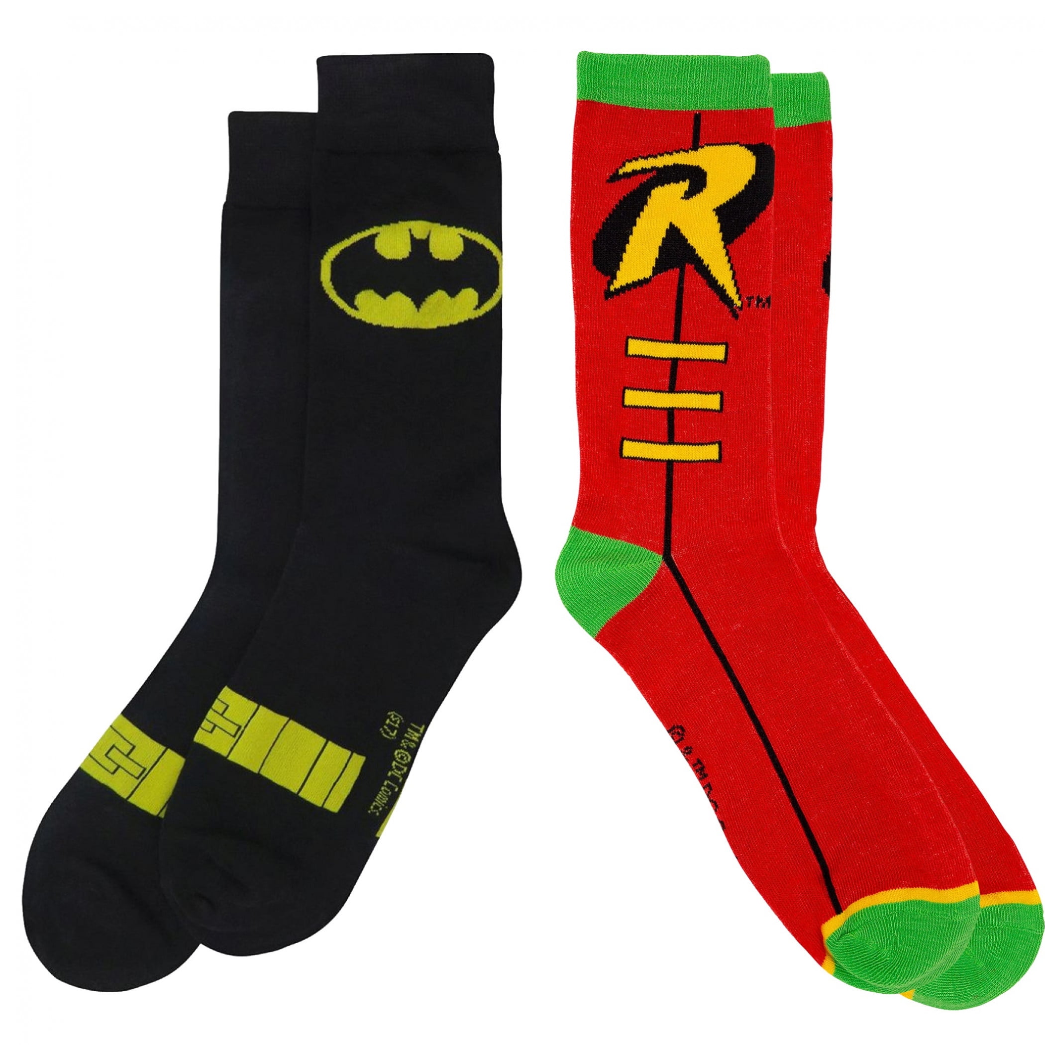 Brandclub - and Robin Costume Symbol Crew Socks 2-Pair Pack