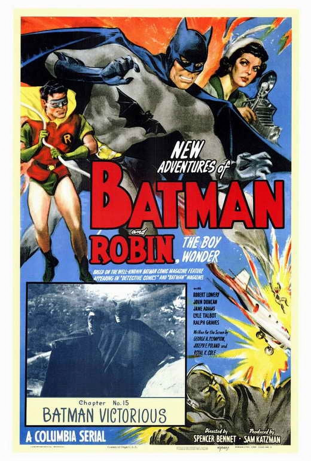 Batman and Robin - movie POSTER (Style A) (27" x 40") (1949) - Walmart.com