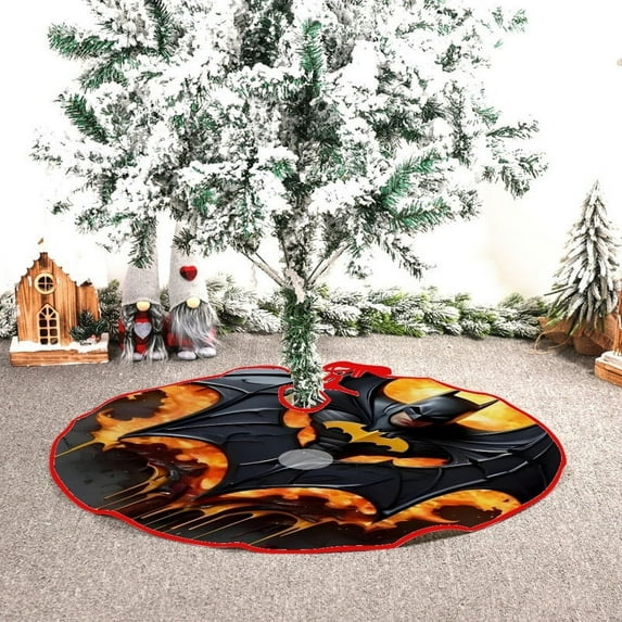 Batman themed Christmas Tree Skirt 48inch premium collectible decor ...