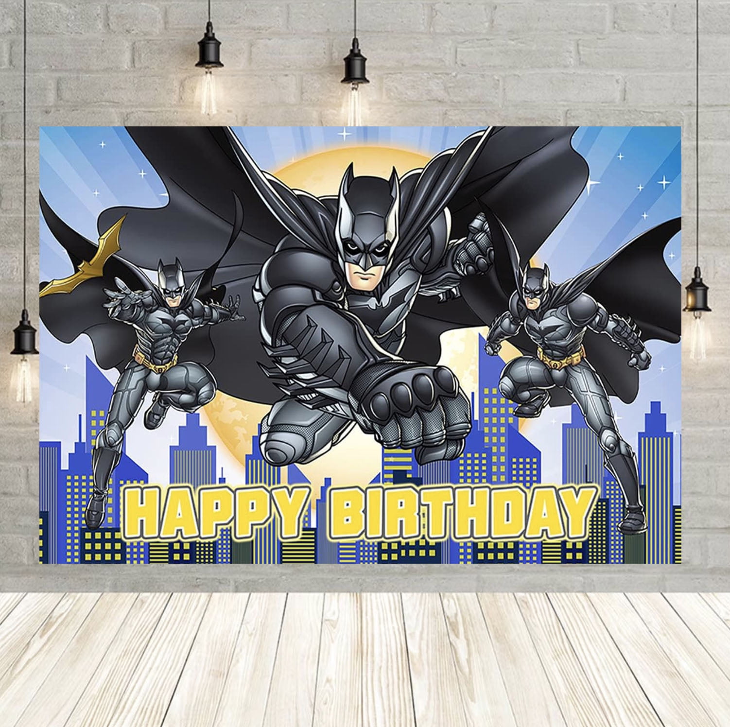 Batman-themed party backdrop, 60x40 inch, suitable for party setup and ...