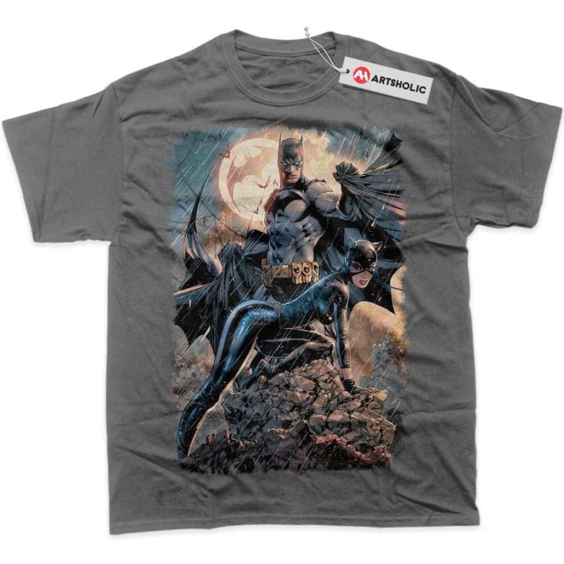 Batman vs Catwoman Shirt, Comics Shirt, Graphic Tee ArtsholicFan Art ...