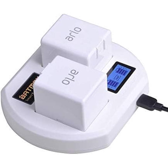 Batmax LCD USB Dual Battery Charging Station for , 2 & Go Wireless Home ...
