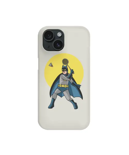 Batminton Funny Bat Badminton Pun Sport Phone Case for iPhone 16 15 14 ...