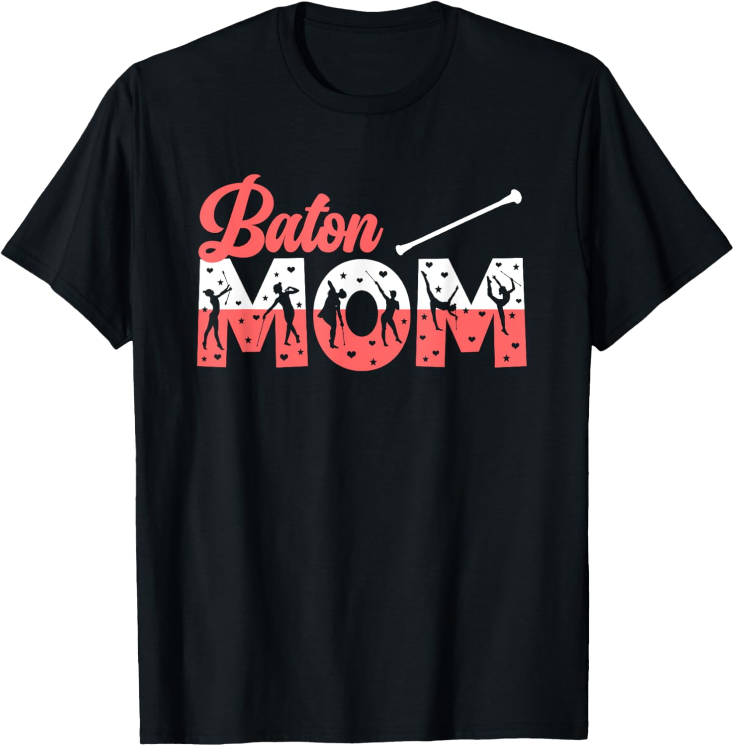 Baton Twirling Mom Of A Baton Twirler Baton Twirling Mama T-Shirt ...