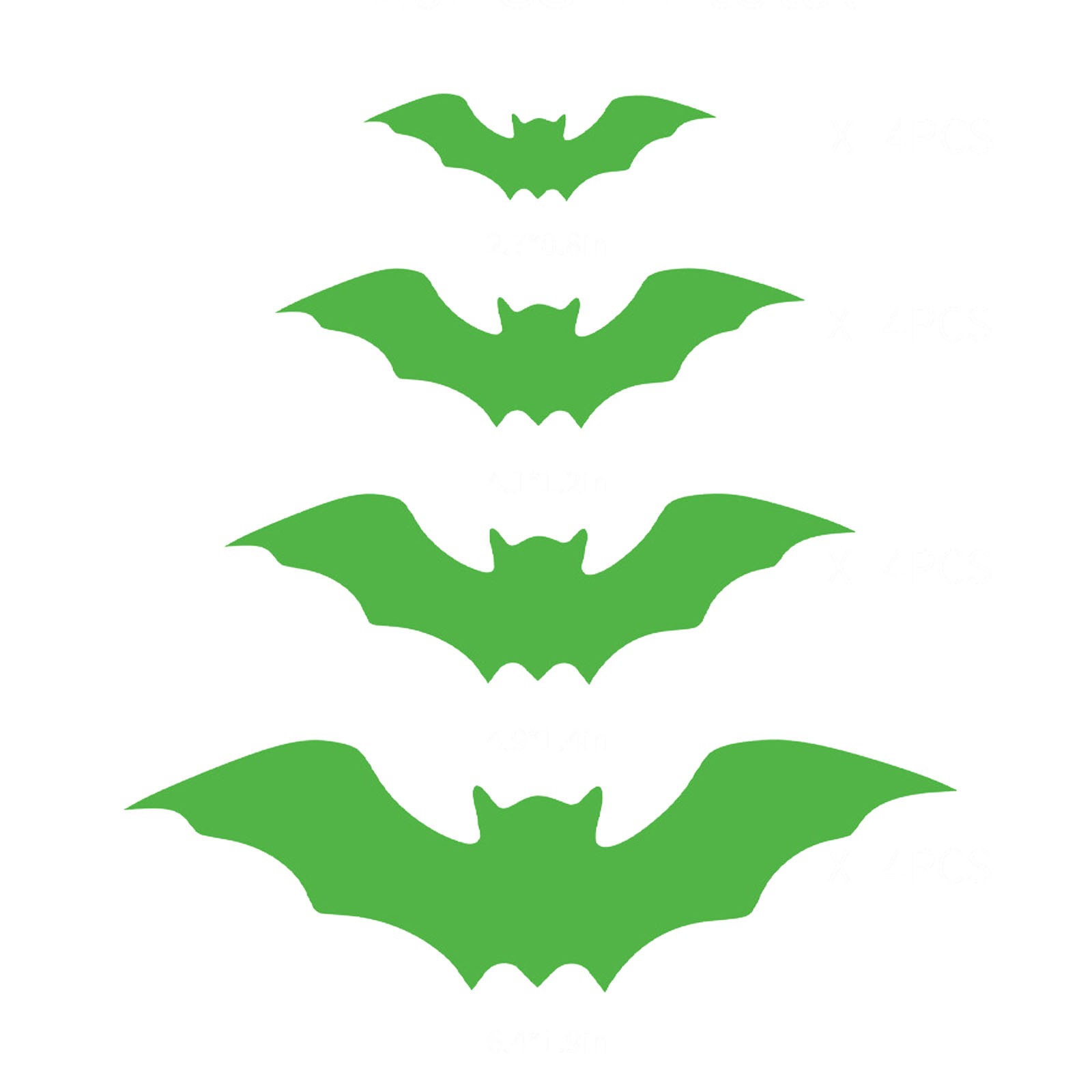 Bats 3D Black Three Bat Paste Wall Paste Three Bat - Walmart.com