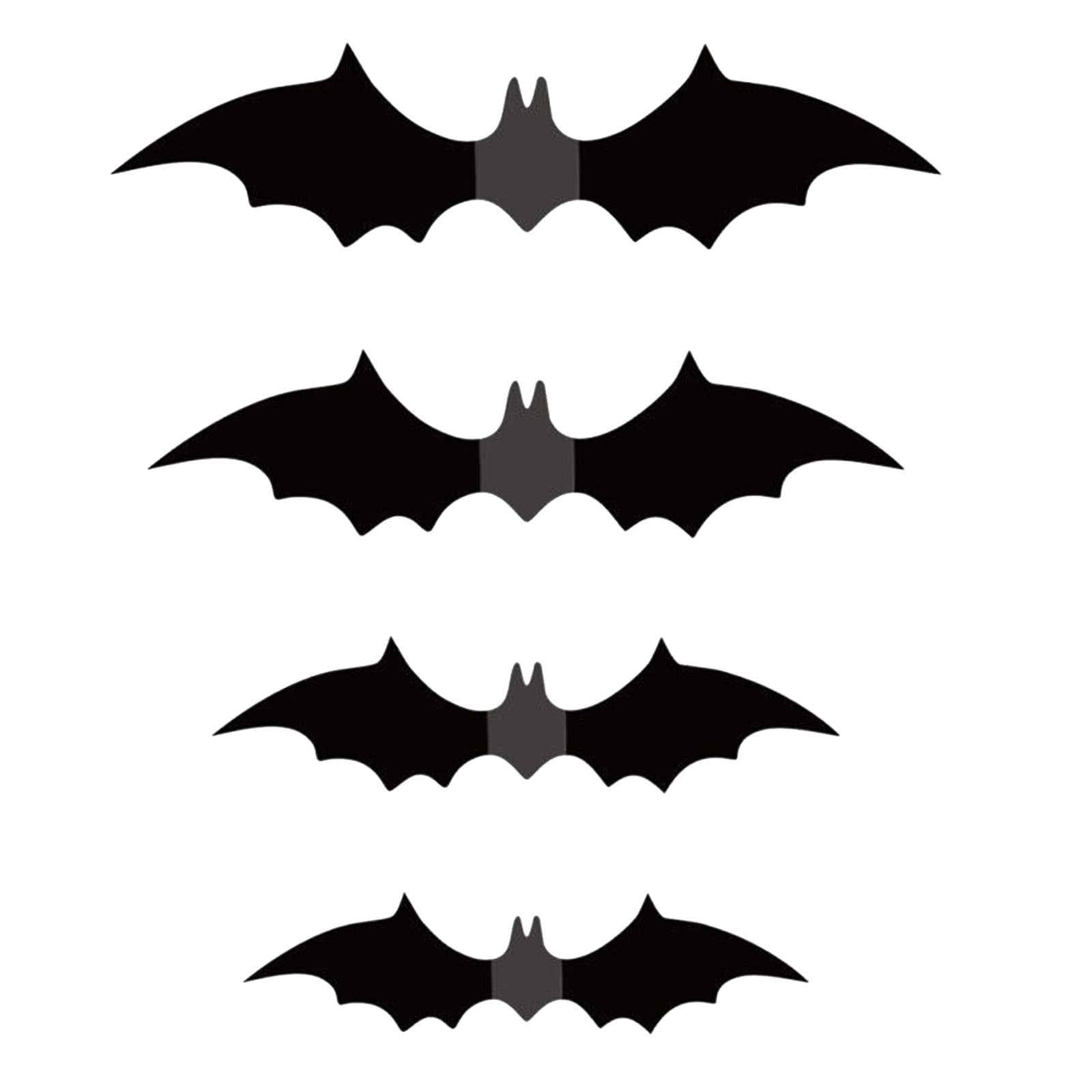 Bats 3D Black Three Bat Paste Wall Paste Three Bat - Walmart.com