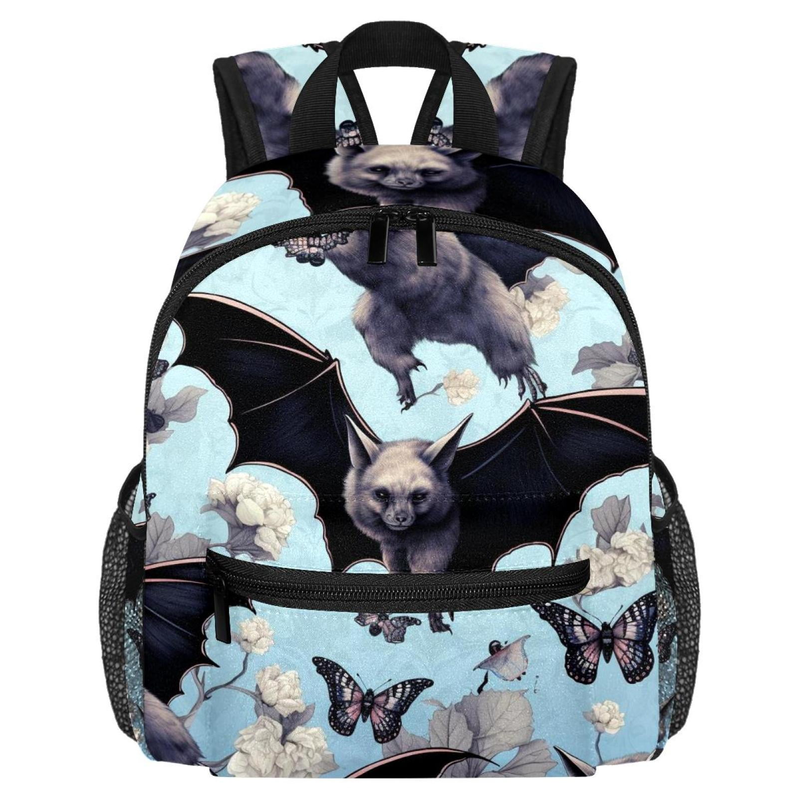 Bats Adjustable Shoulder Strap Backpack - Large Capacity, Printed ...