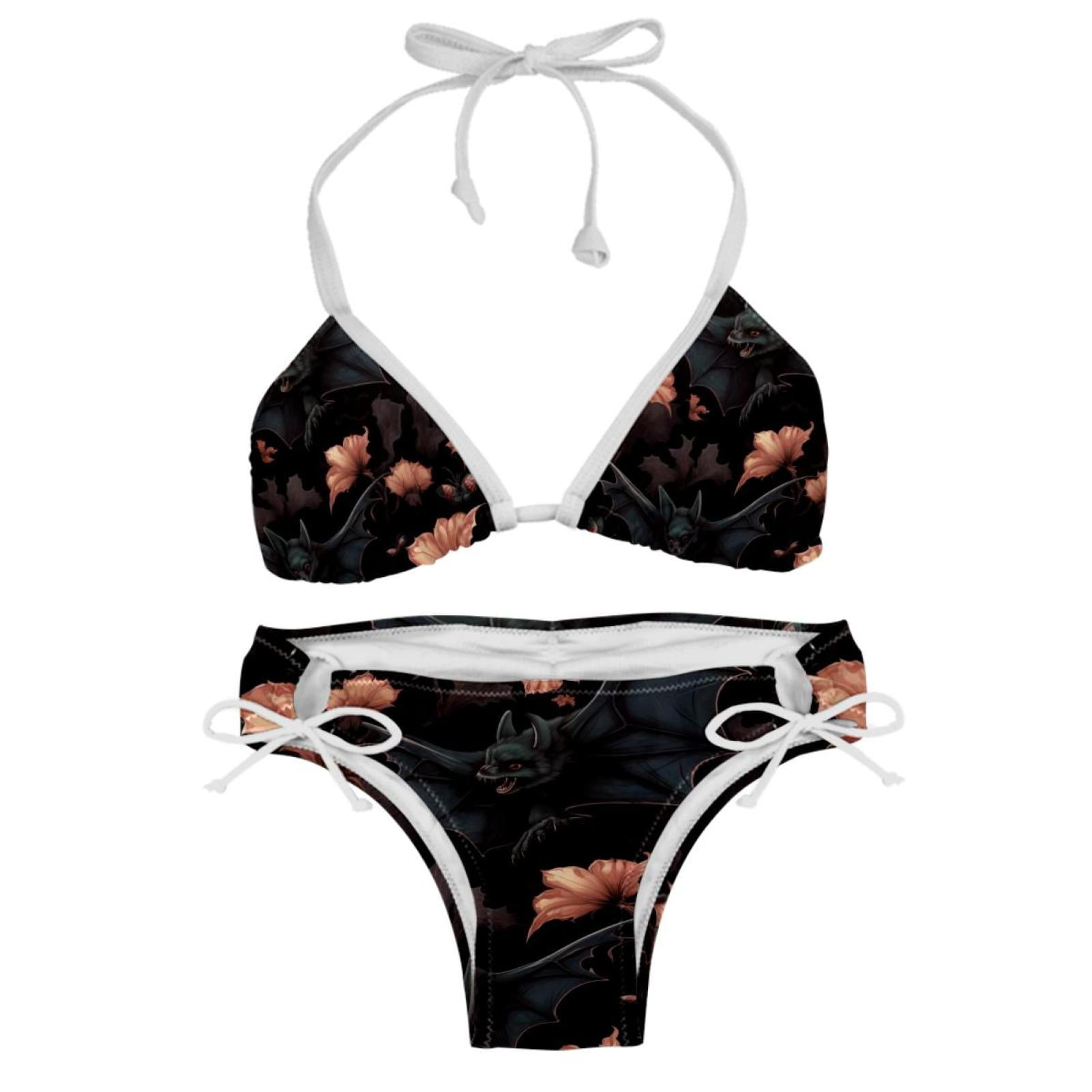 Bats Adjustable Strap Bikini Set with Detachable Sponge, Two-Pack ...