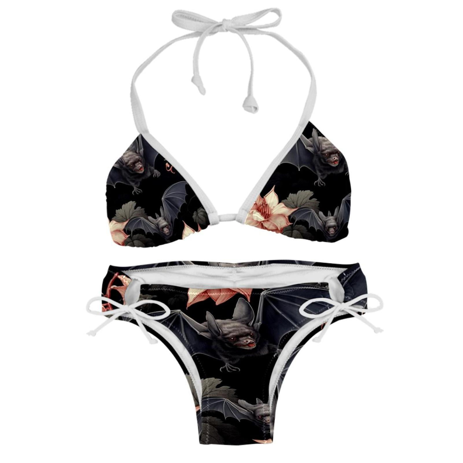 Bats Adjustable Strap Bikini Set with Detachable Sponge, Two-Pack ...