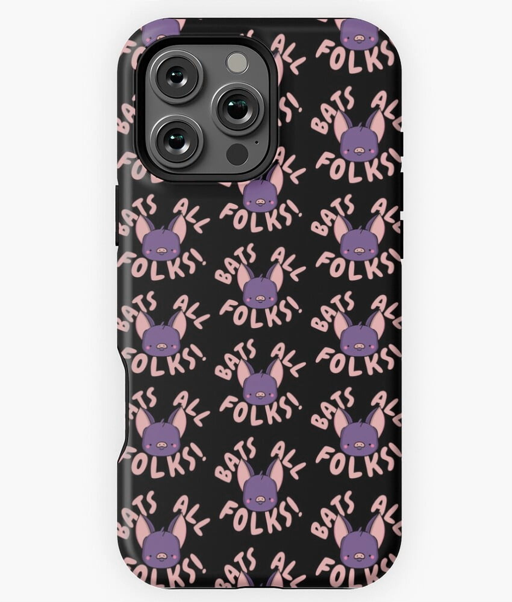 Bats All Folks Funny Bat Pun M15338 Phone case for iPhone 11 to 16 Pro ...
