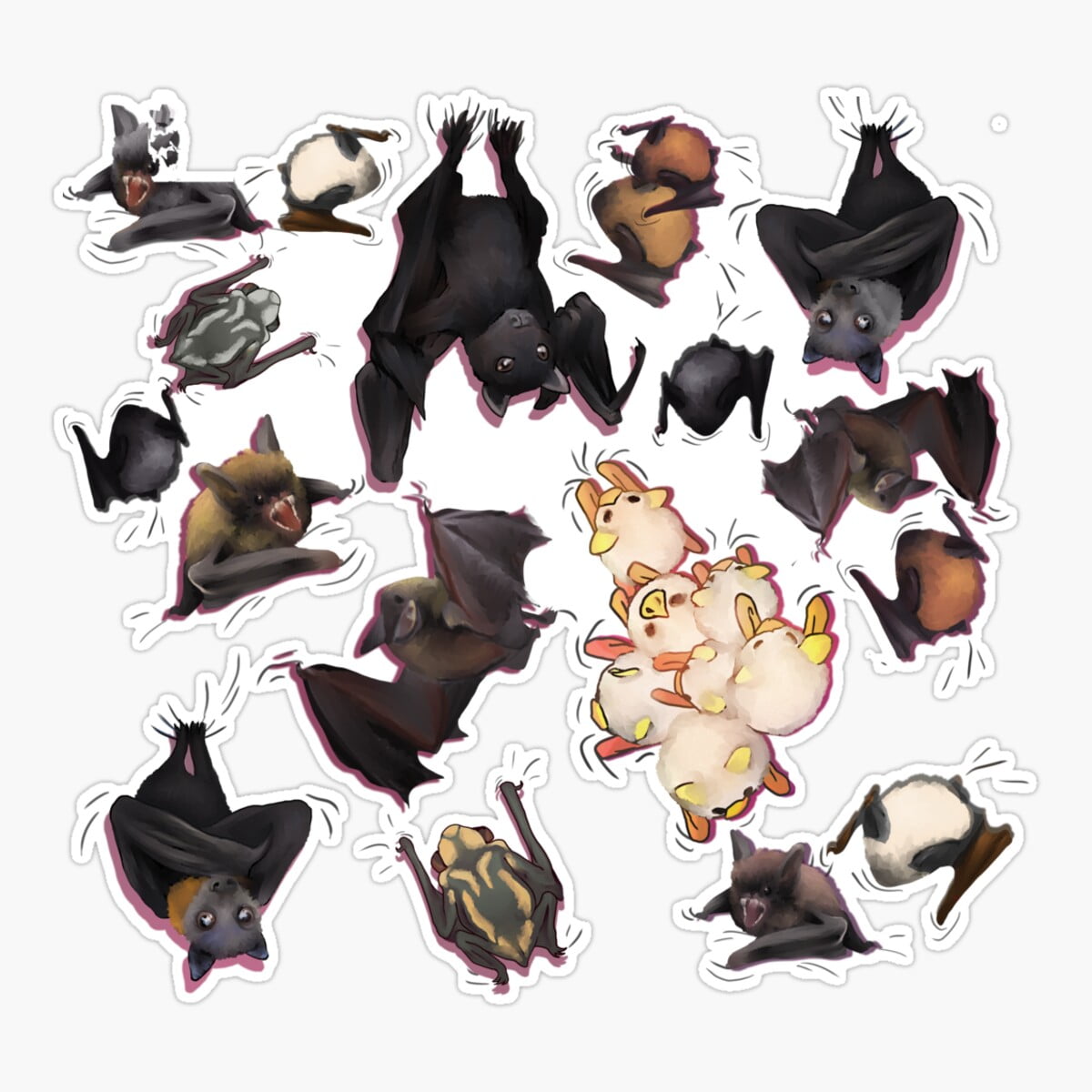 Bats All Over Halloween Vinyl Decal Sticker - Walmart.com