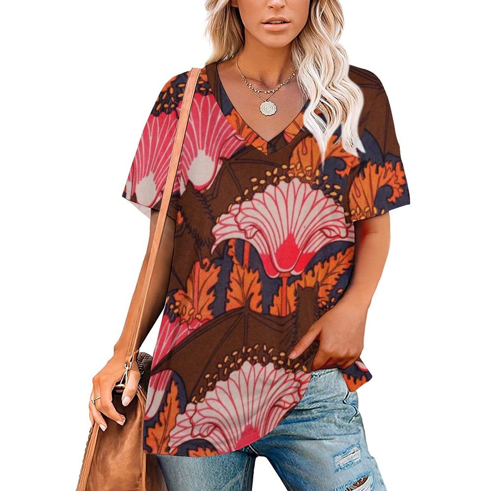 Bats And Flowers Graphic Print New Fashion Zip Off Shoulder Top Short ...