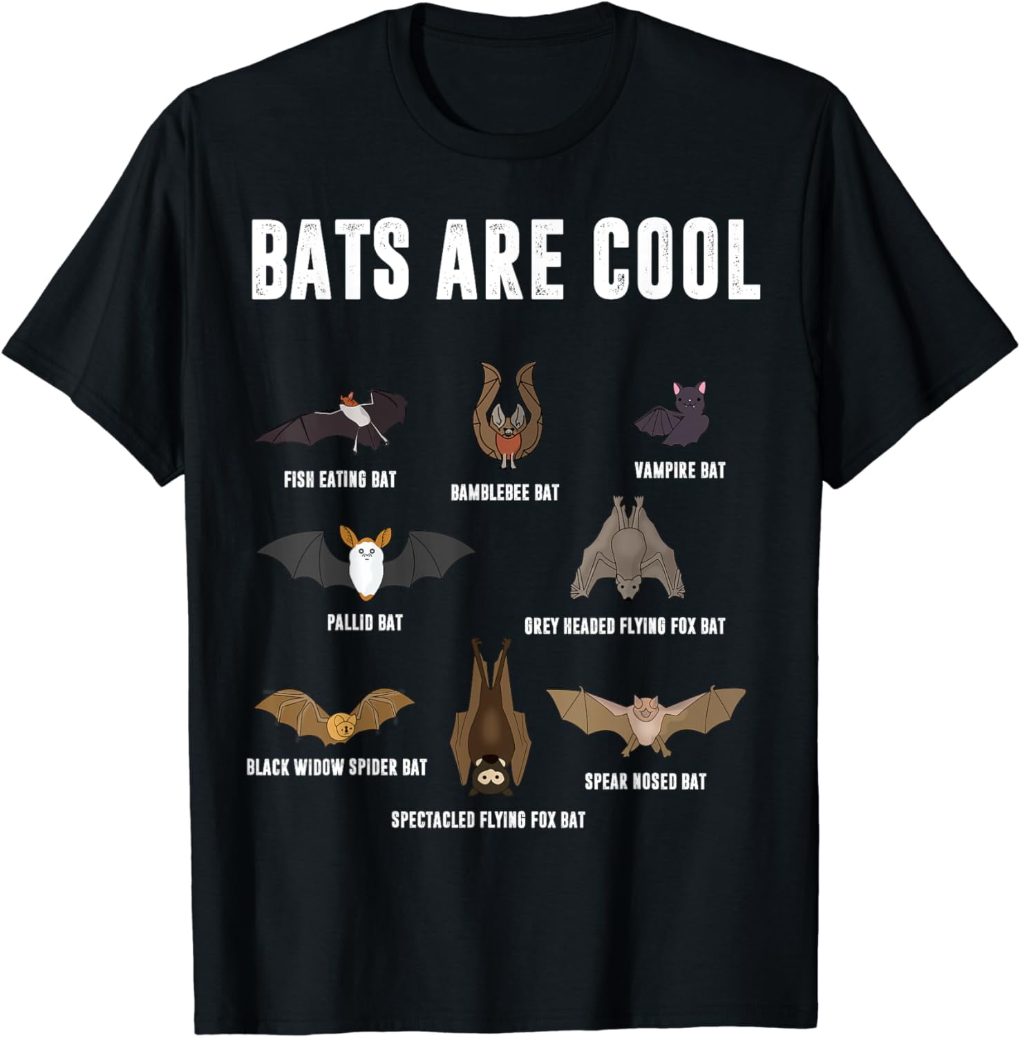 Bats Are Cool | Learning Science Is Fun For Kids T-Shirt - Walmart.com