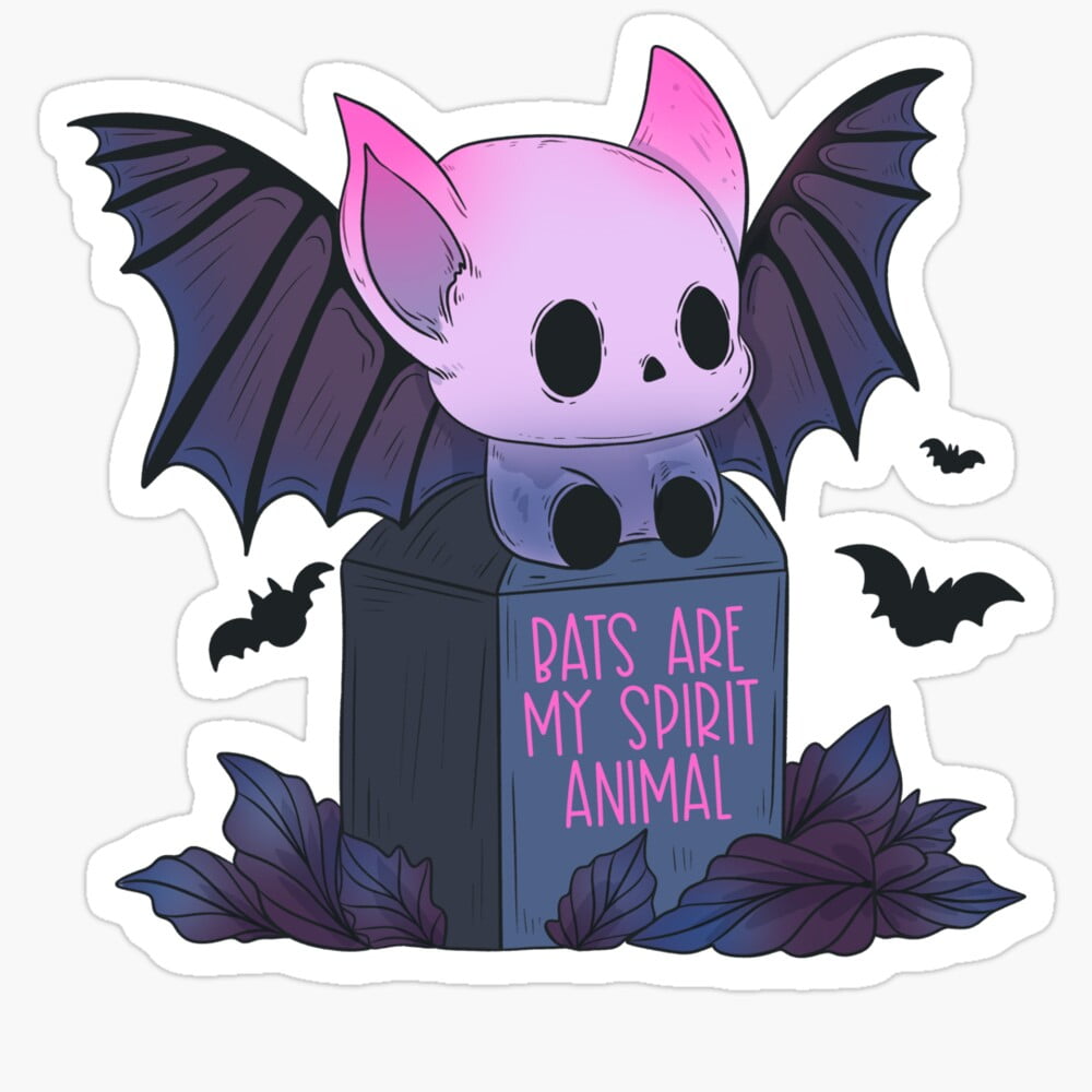 Bats Are My Spirit Animal Sticker Phone Decal Water Bottle Stickers Car ...