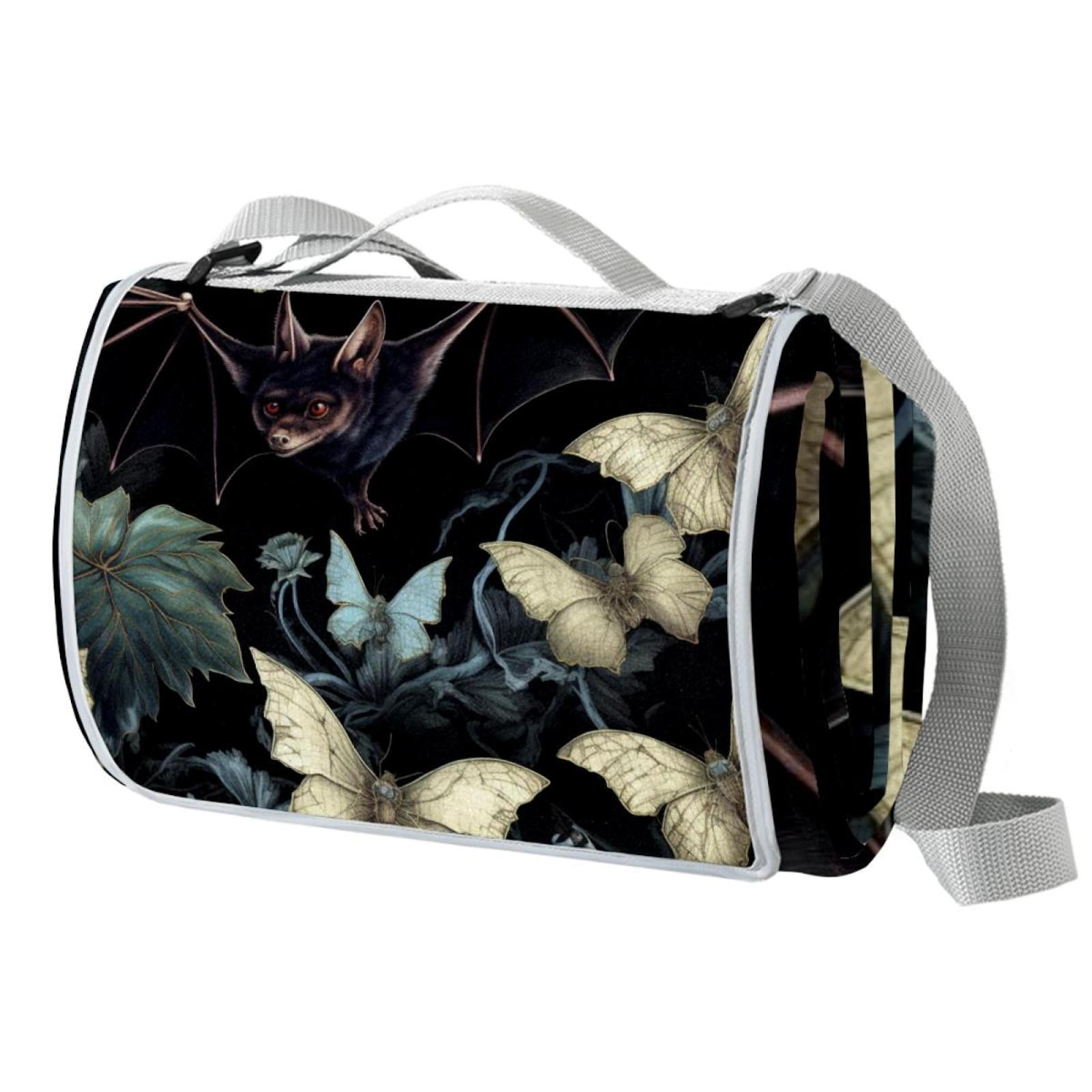 Bats Canvas Picnic Blanket Outdoor Waterproof Portable Mat for Camping ...