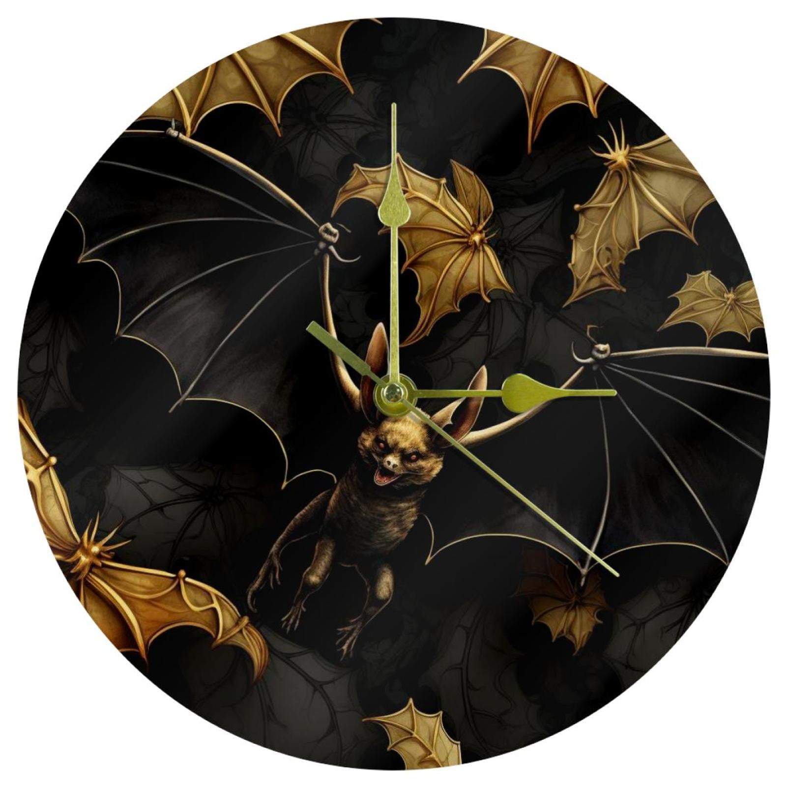 Bats Circular Acrylic Wall Clock - Sleek & Modern Timepiece for Stylish ...