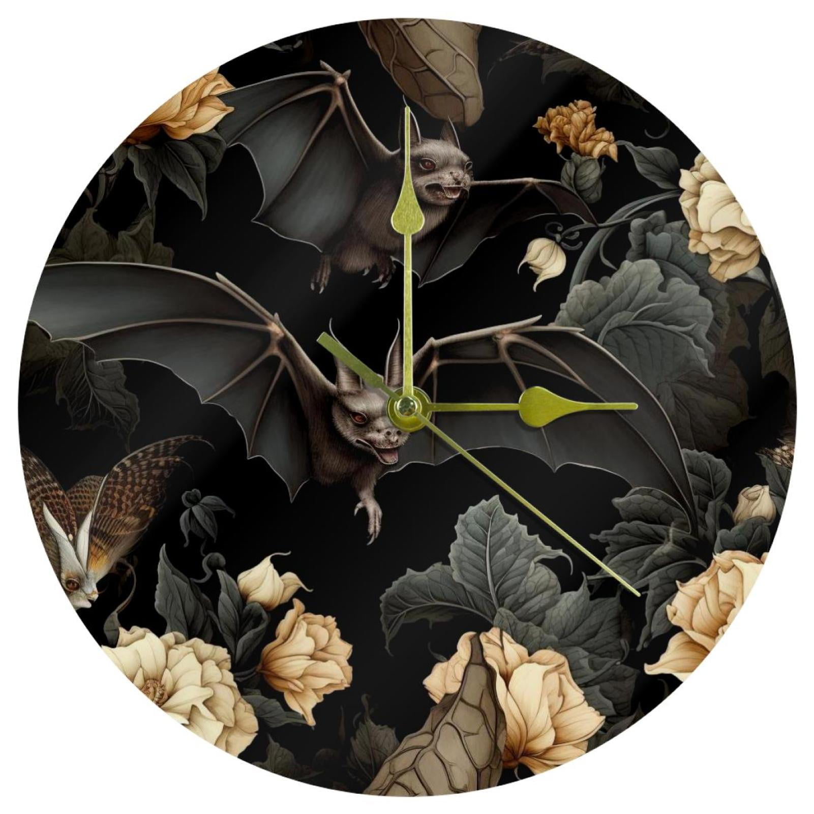 Bats Circular Acrylic Wall Clock - Stylish Home Decor for a Timeless ...