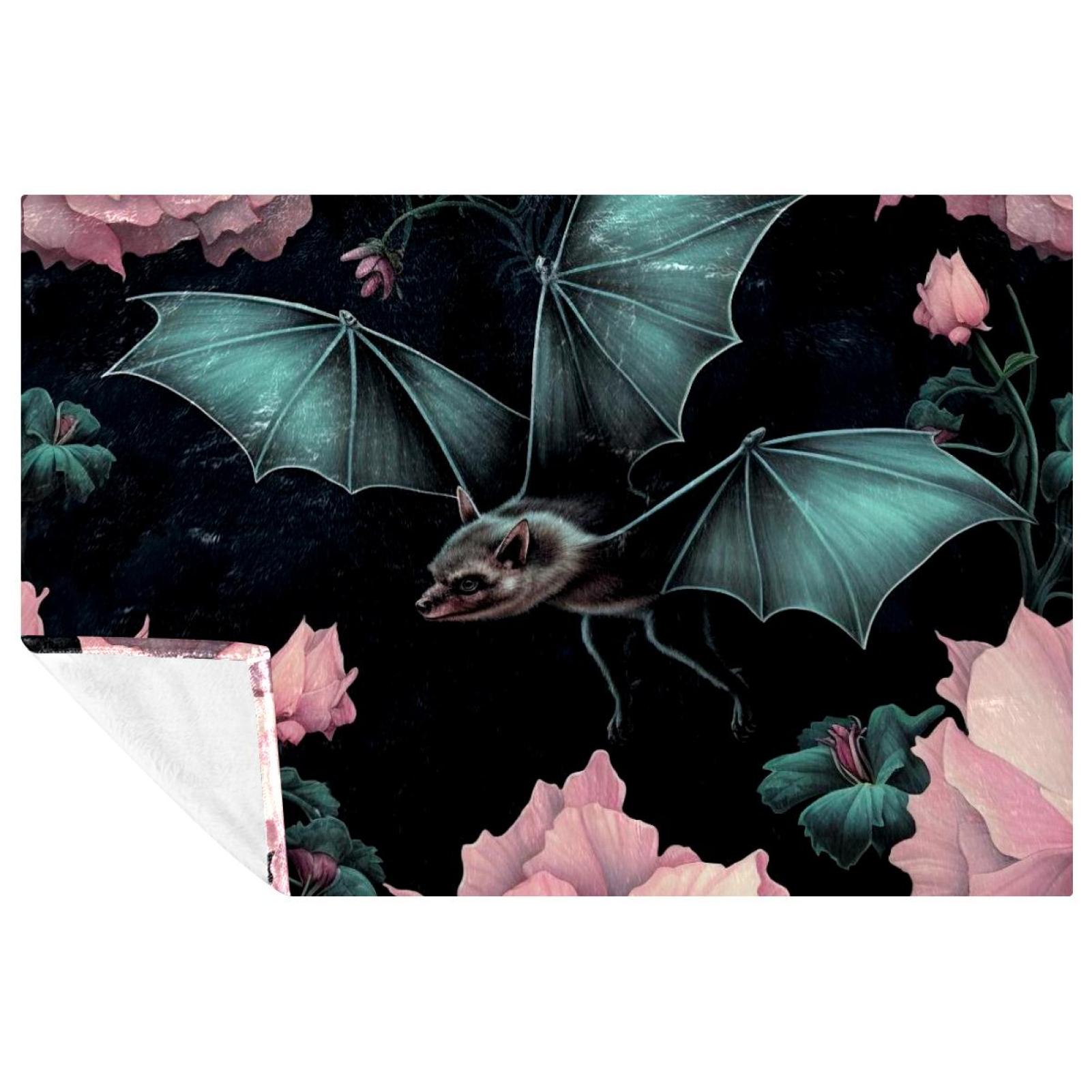 Bats Custom Microfiber Throw Blanket - Soft and Warm Printed Fluffy ...