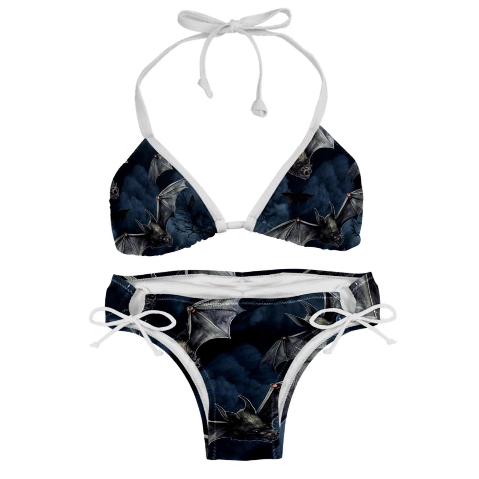 Bats Detachable Sponge Adjustable Strap Bikini Set Swim Wear 2-Pack ...