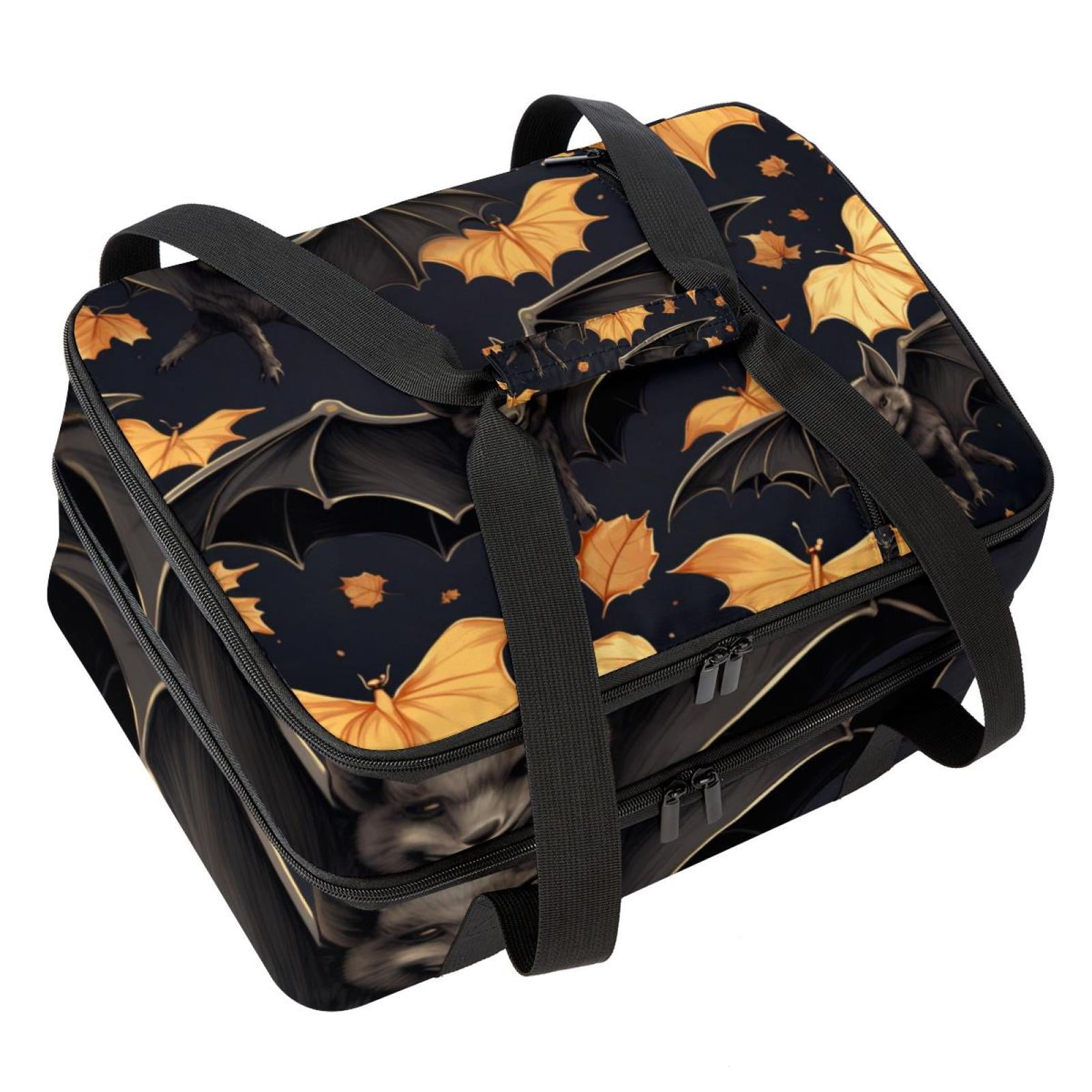 Bats Double Layered Insulated Refrigerated Lunch Bag with Two ...
