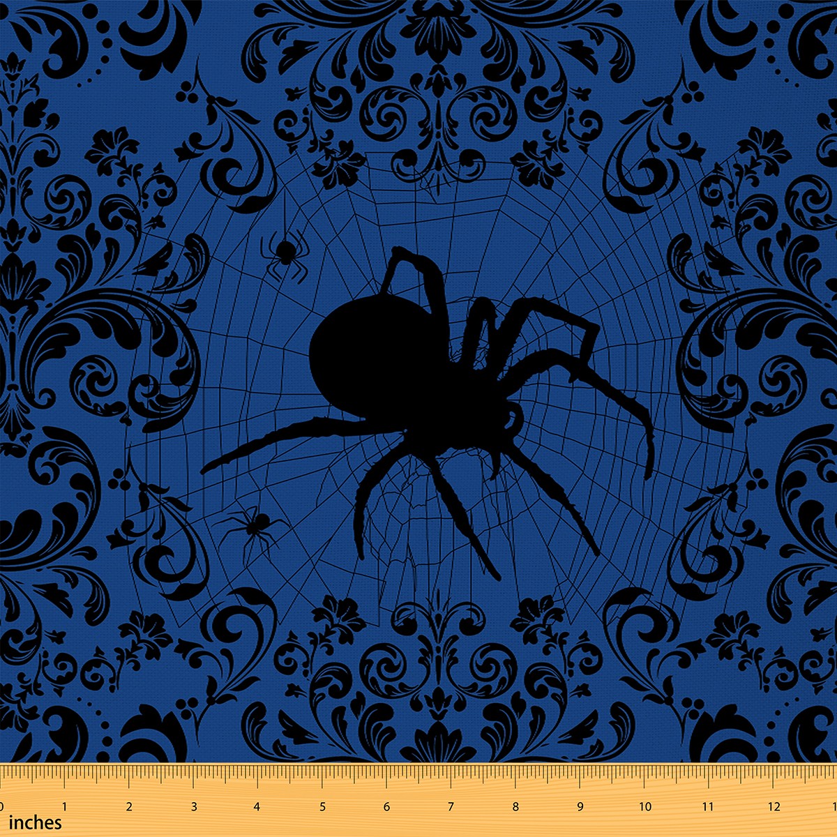 Bats Fabric By The Yard,Damask Flowers Animals Waterproof Upholstery ...