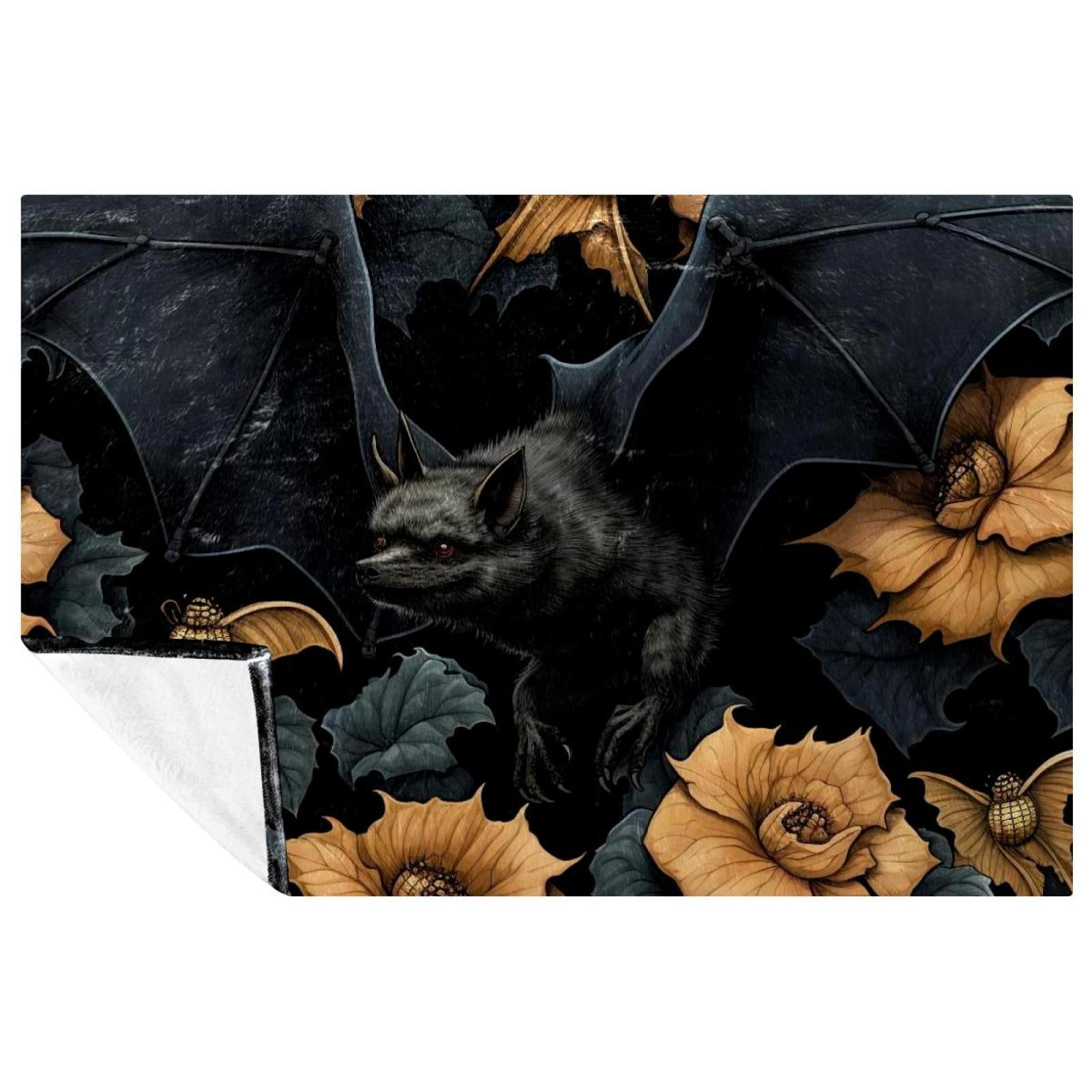 Bats Fluffy Microfiber Throw Blanket: Soft and Warm Printed Lightweight ...
