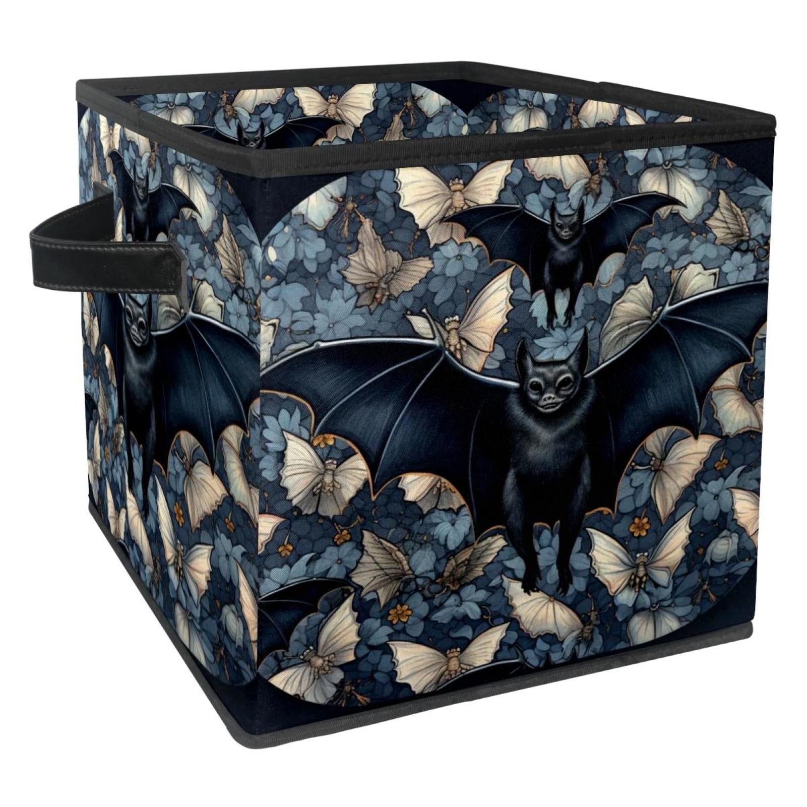 Bats Foldable Clothes Storage Bin Cube Organizer with Handle, 10.8"x10 ...