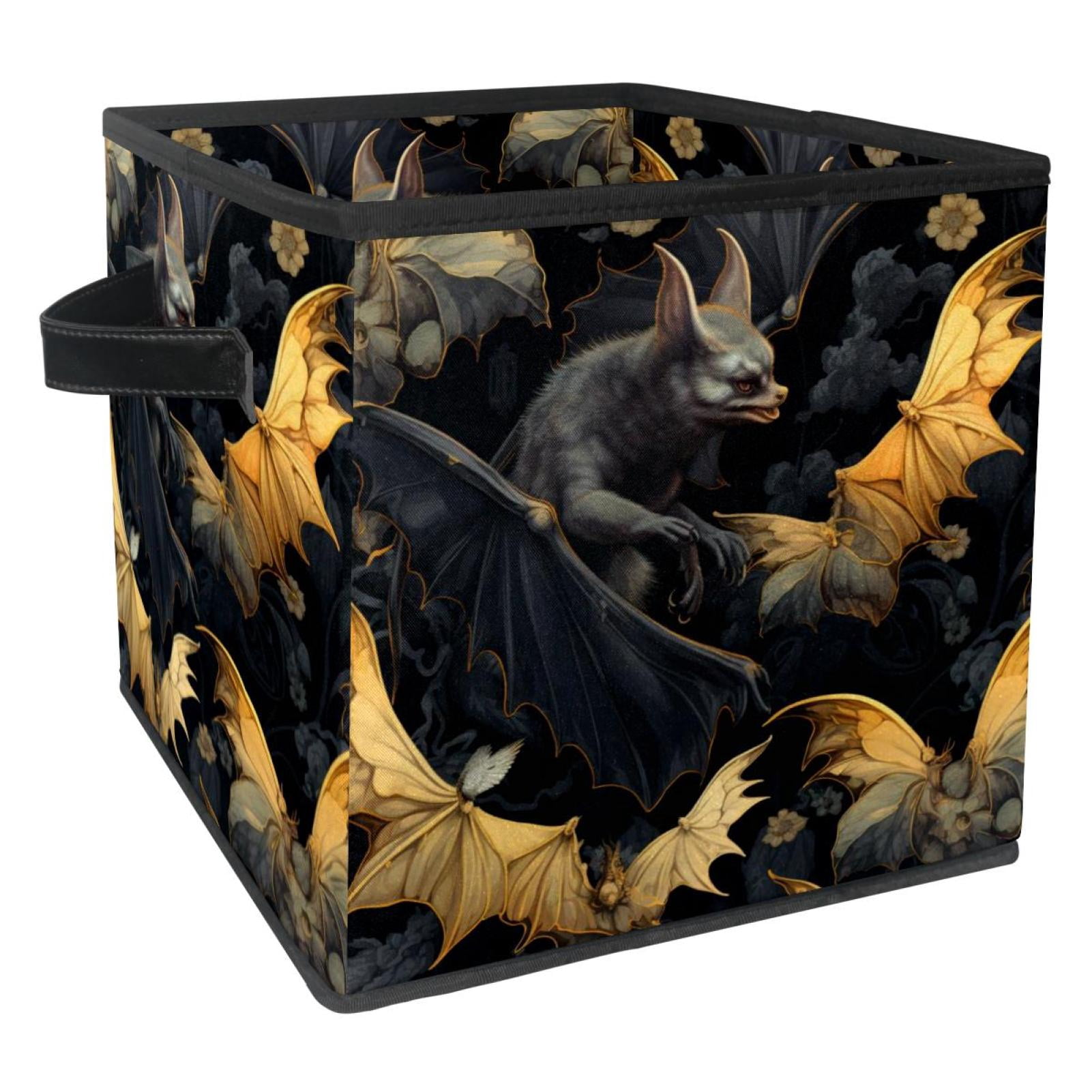Bats Foldable Organizer Bins with Handle, 10.8"x10.5"x10.6", Large ...