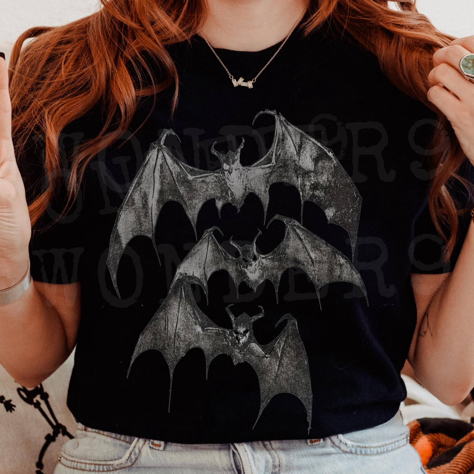 Bats Goblincore TShirt Gothic Tee - Walmart.com