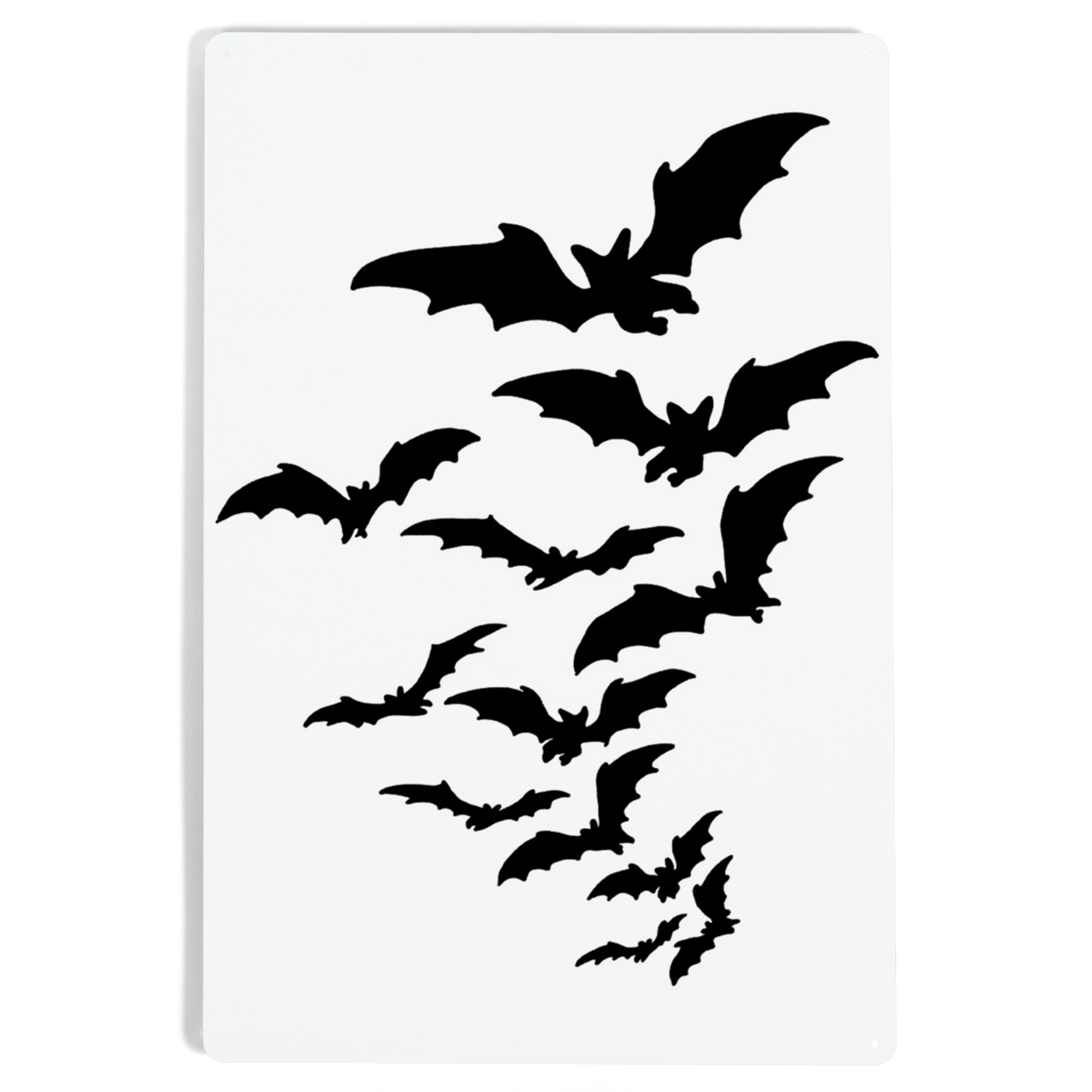 Bats, Icon (12x18 Aluminum Art, Indoor Outdoor Metal Sign Decor ...
