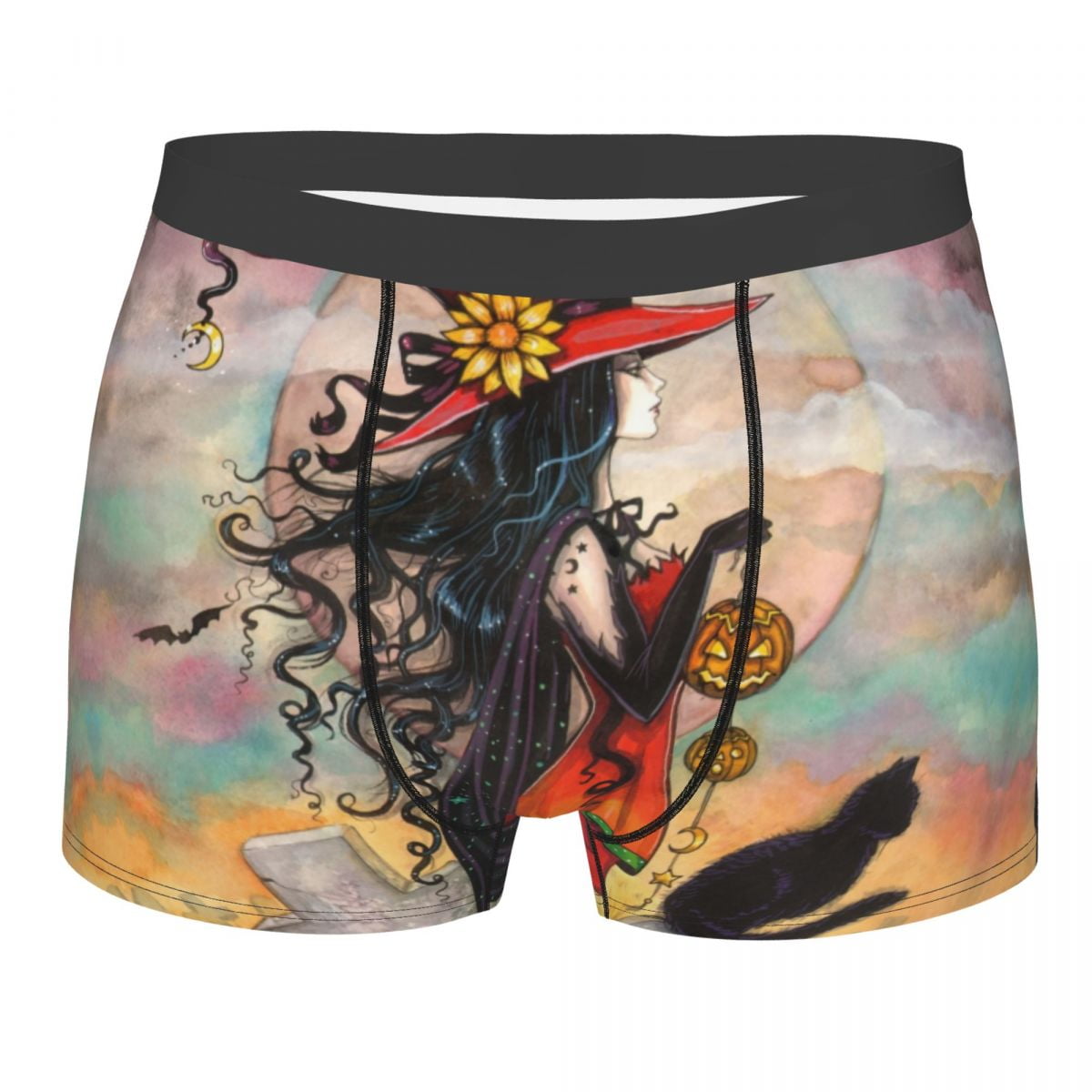 Bats In The Night Boxer Shorts For Homme 3D Printed Male Halloween Goth ...