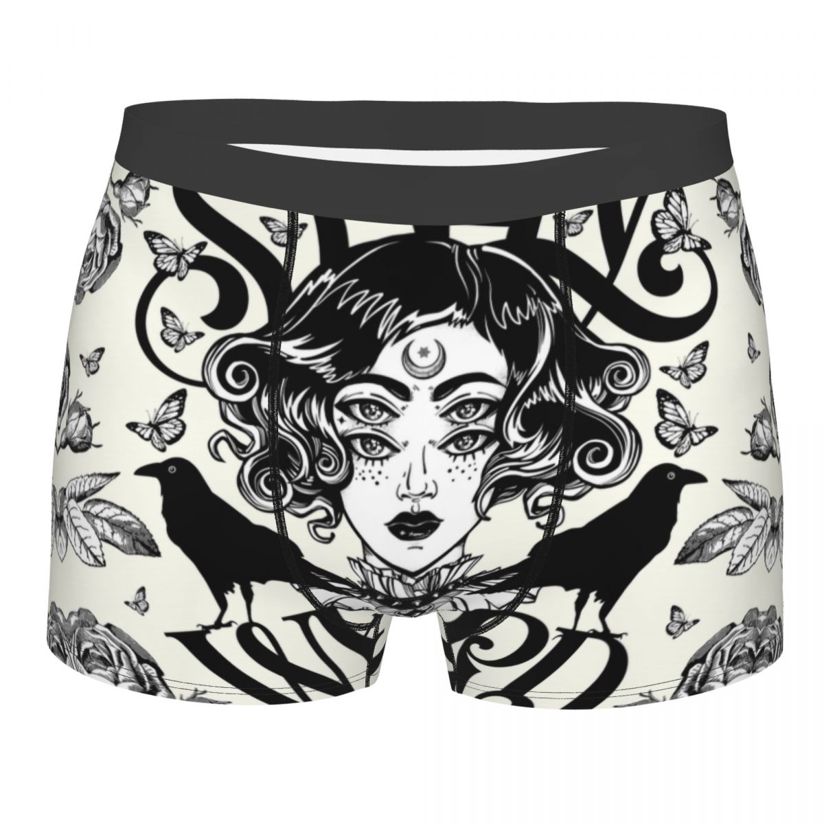 Bats In The Night Boxer Shorts For Homme 3D Printed Male Halloween Goth ...