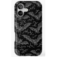 Bats In Victorian Black Gothic Goth Design Phone Case for iPhone 17 16 ...