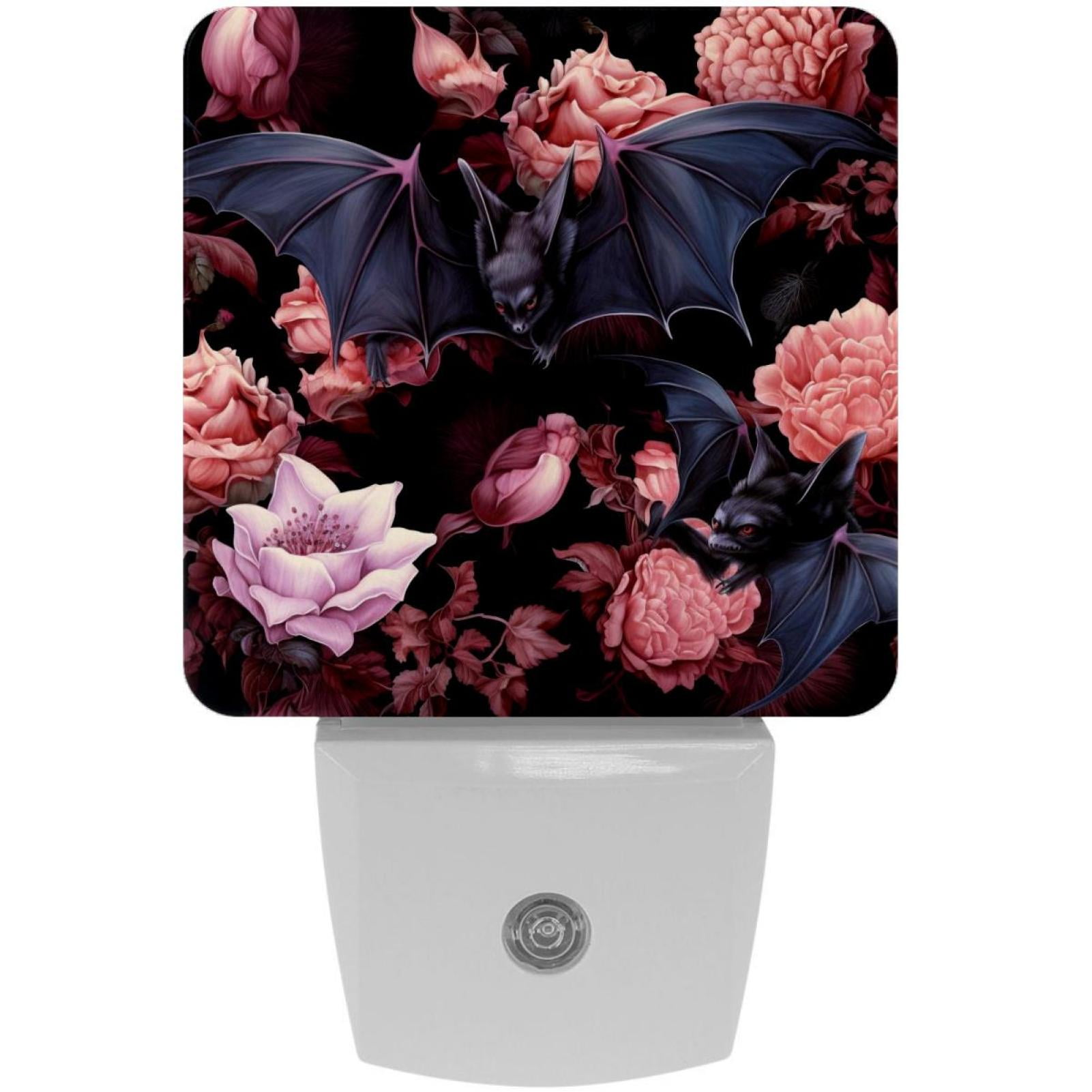 Bats LED Square Night Light - Energy Efficient Plug-in Nightlight with ...