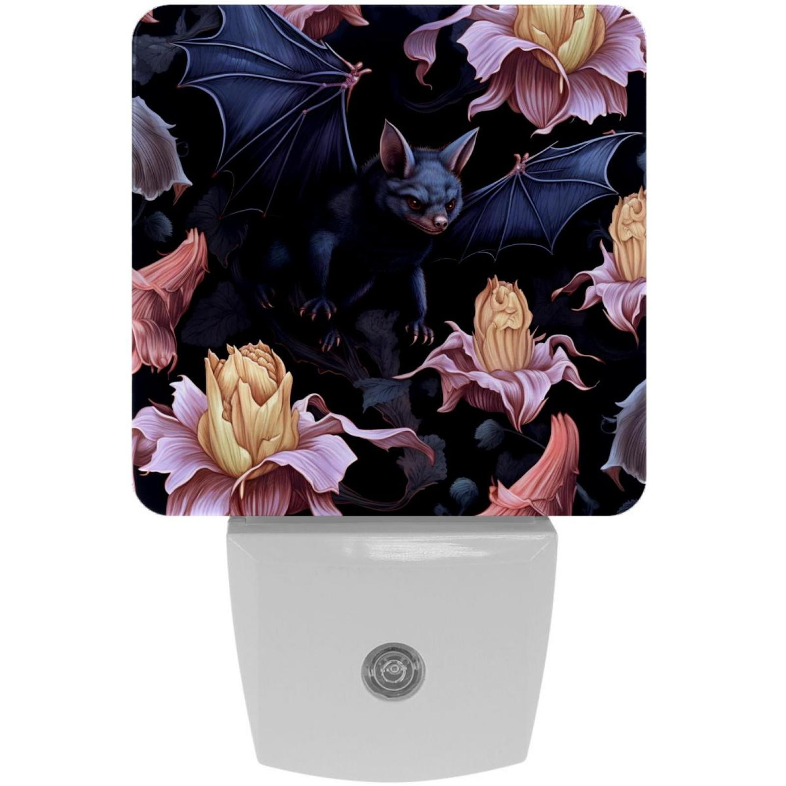 Bats LED Square Night Lights - Modern Design, Soft Glow, Energy ...