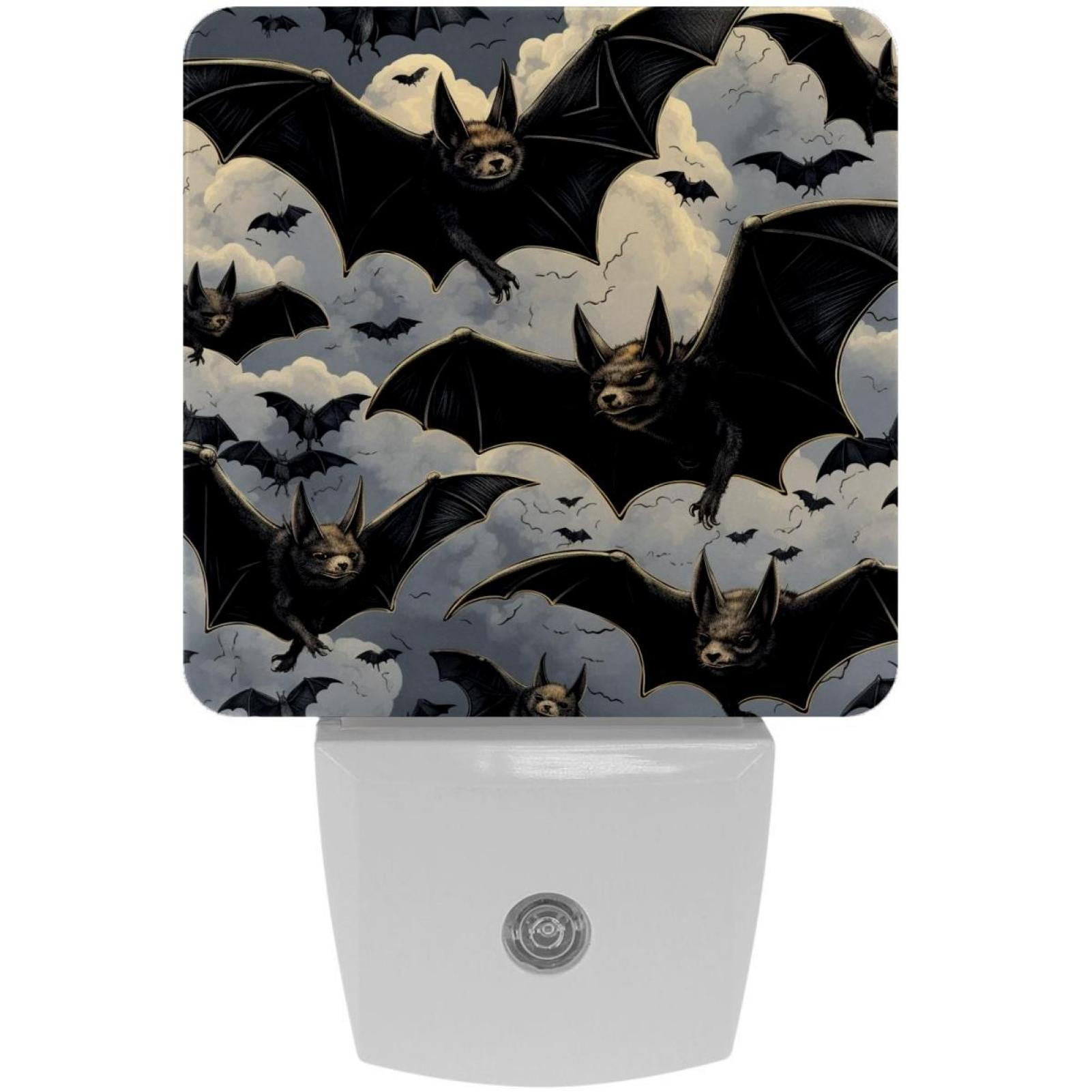 Bats LED Square Night Lights- Modern and Energy Efficient Bedside Lamps ...