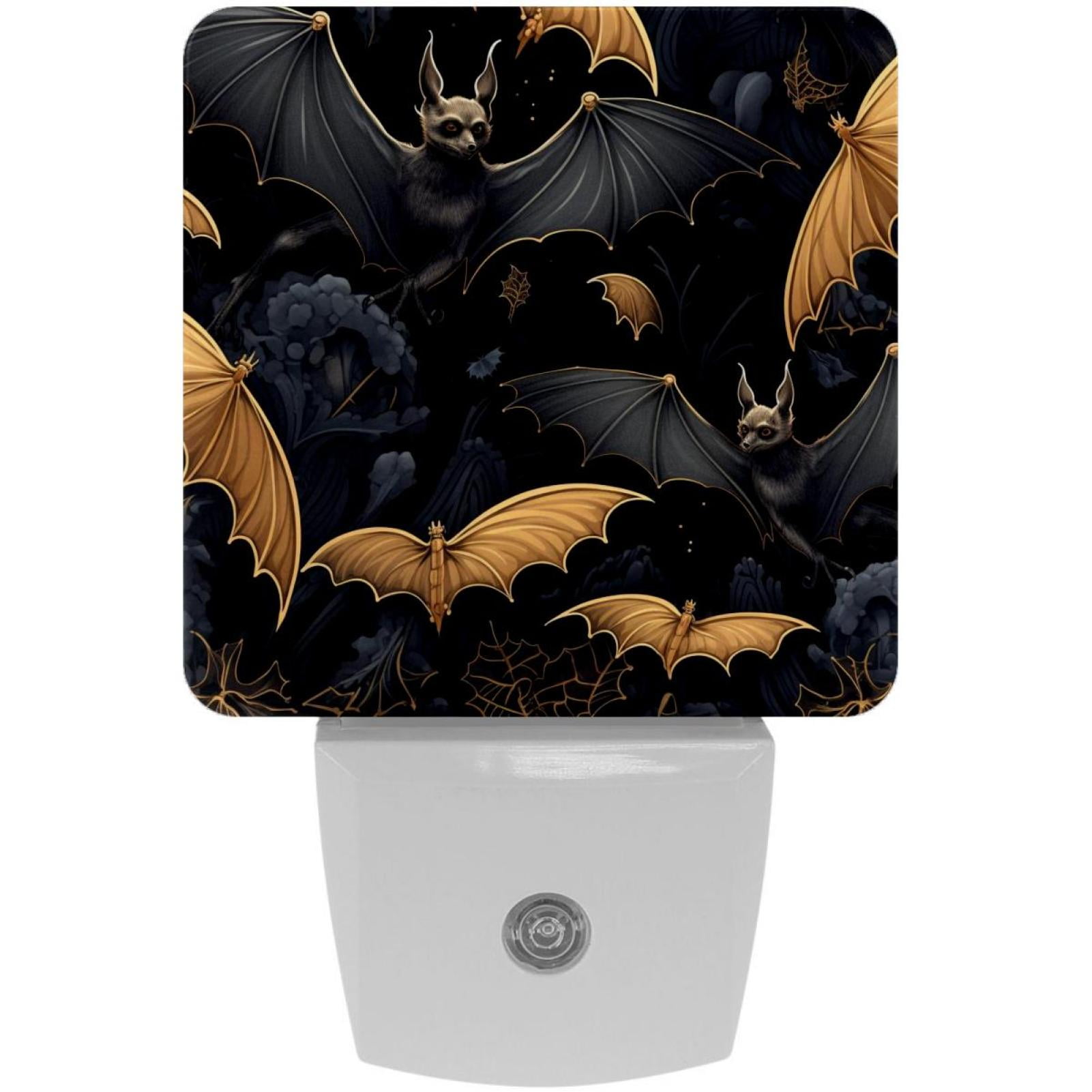 Bats LED Square Night Lights for Bedroom and Living Room, Decorative ...