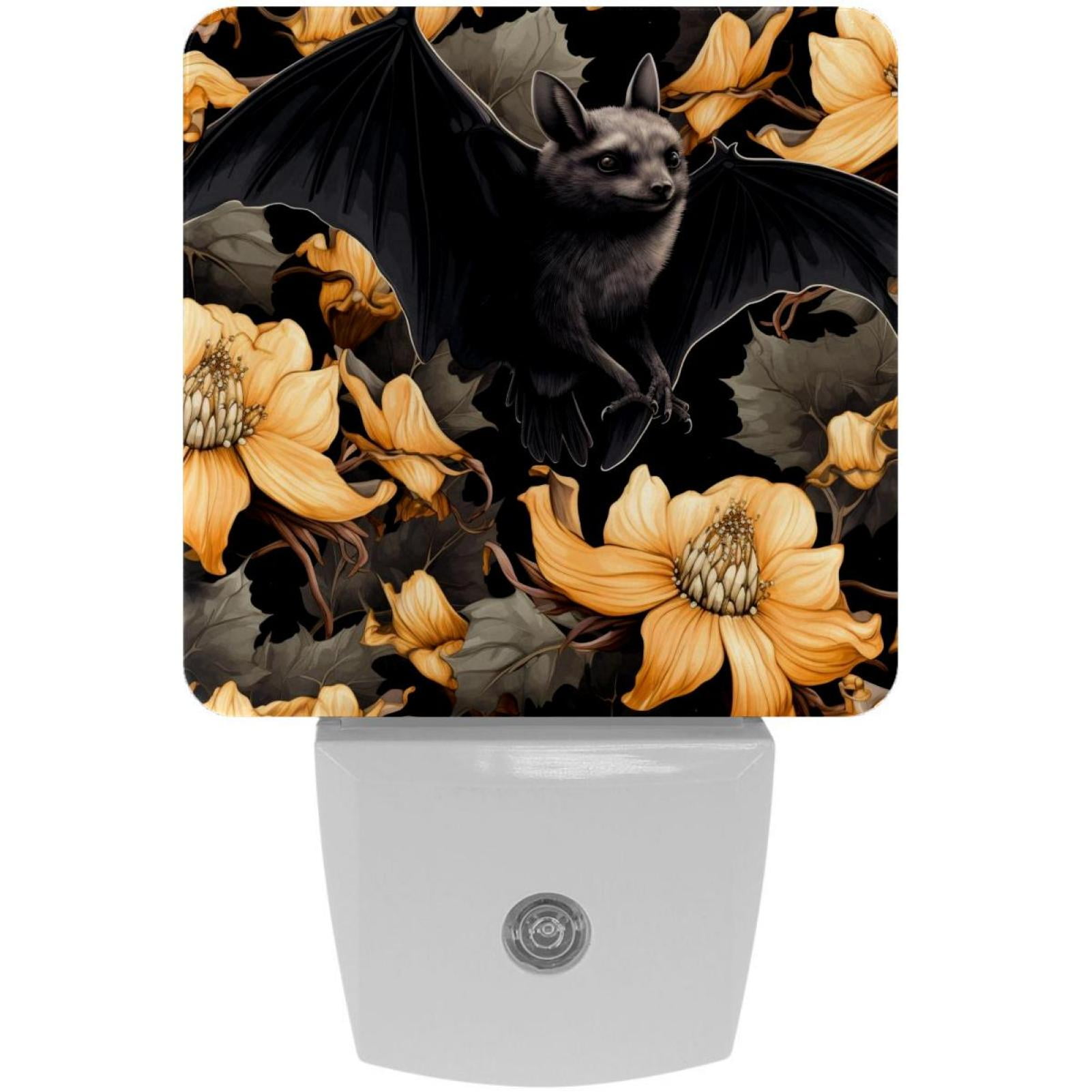 Bats LED Square Night Lights for Bedroom and Living Room, Decorative ...