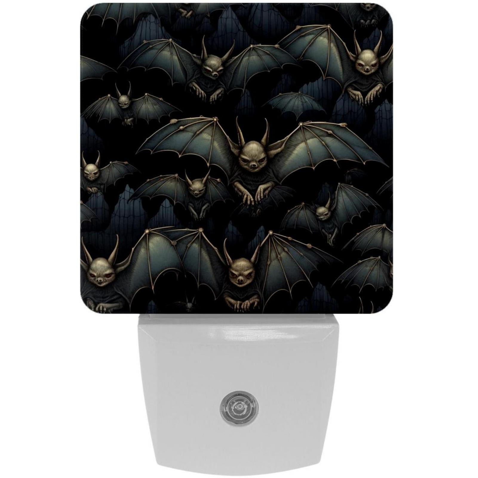 Bats LED Square Night Lights for Bedroom and Living Room, Decorative ...