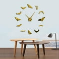 Bats Large Wall Clock Modern Design Halloween Home Decor DIY Frameless ...