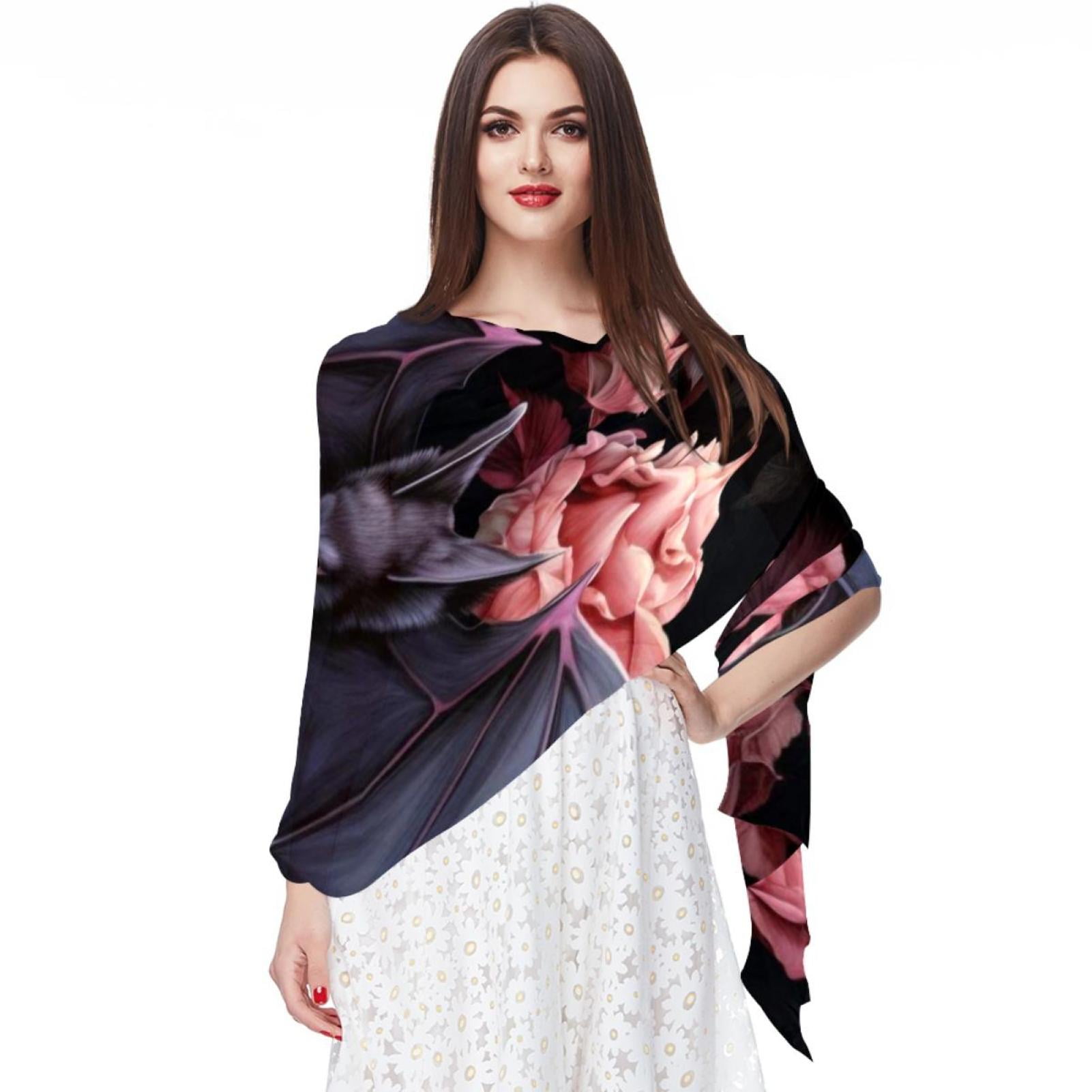 Bats Light and Breathable Chiffon Yarn Silk Scarf - Translucent 180*73 ...