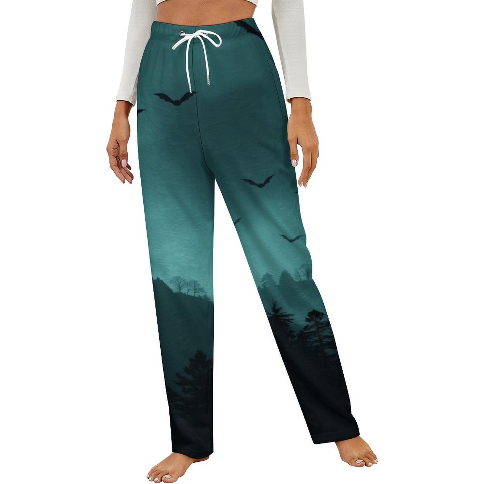 Bats Moon Forest Pajamas Pants Women's Pajama Pants Home Sleepwear ...