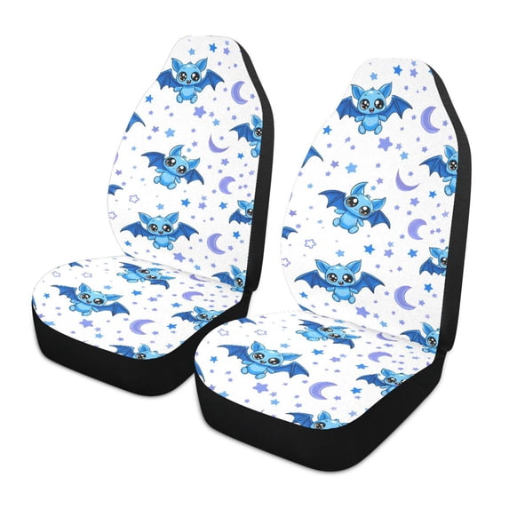 Bats Moons Pattern Car Seat Covers Front Seats Universal Fit for Sedan ...