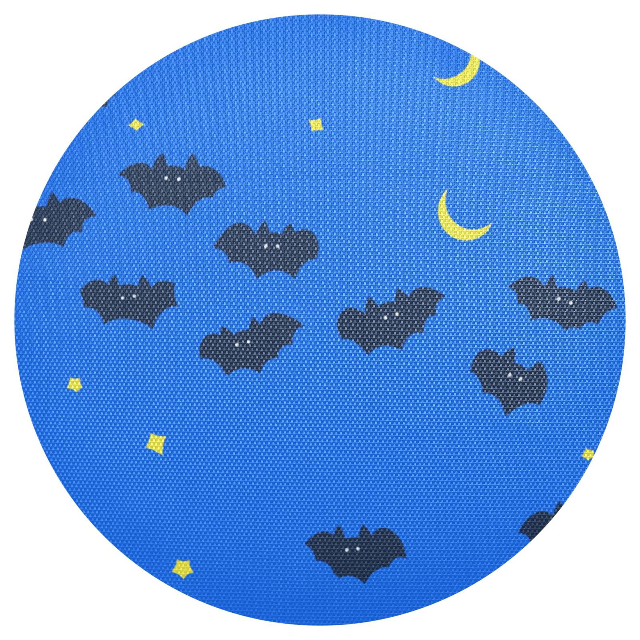 Bats Moons and Stars 4-Piece 15.4in Heat-Proof PVC Plate Mats, Easy Cut ...