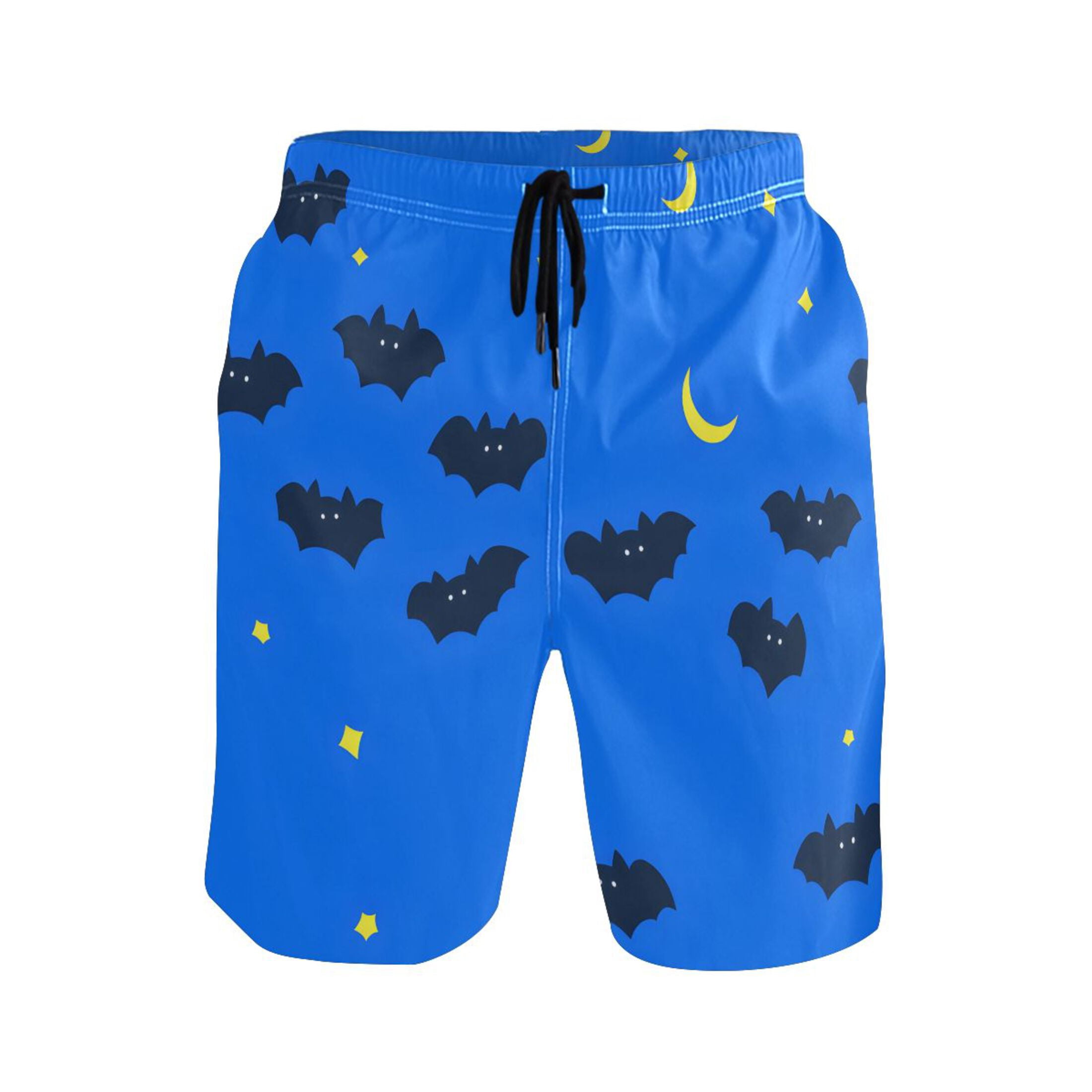 Bats Moons and Stars Mens Swim Trunks Quick Dry Board Shorts Breathable ...