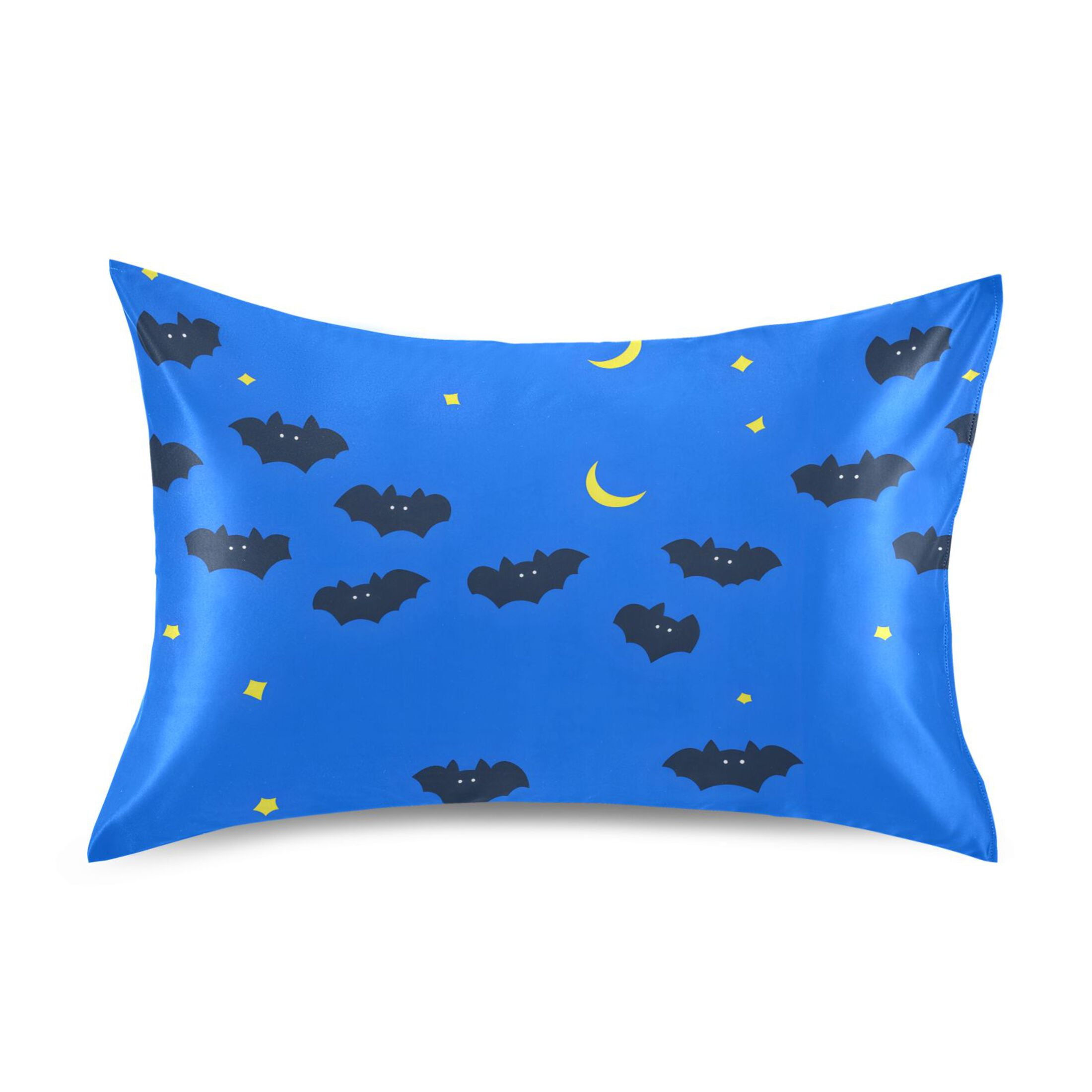 Bats Moons and Stars Pillowcase Standard Size Luxury Silky Soft Wrinkle ...
