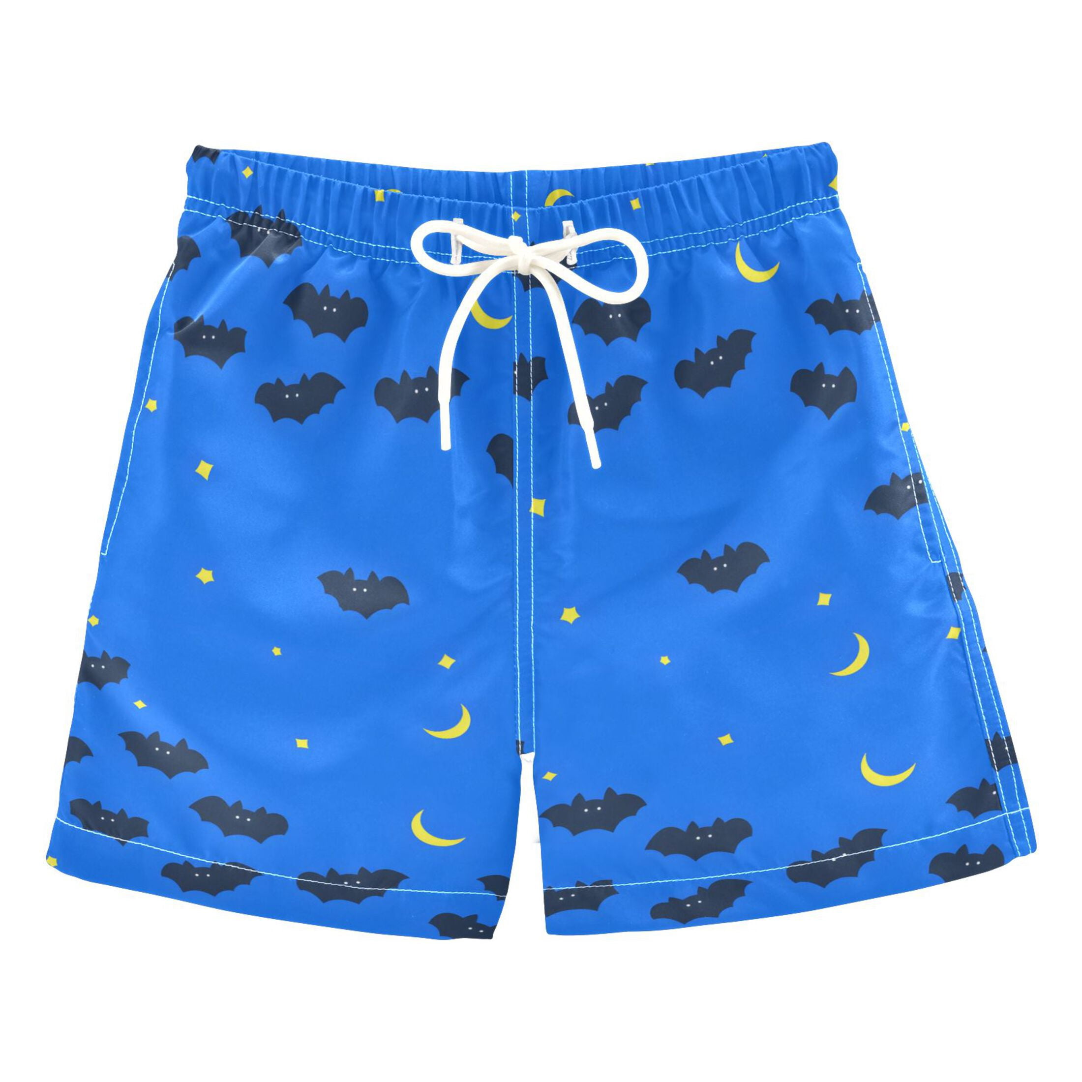 Bats Moons and Stars Swim Trunks Quick Dry Beach Pool Board Shorts ...