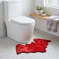 Bats Shaped Toilet Rug Halloween Bathroom Mat, Spooky Gothic Bath Rug ...