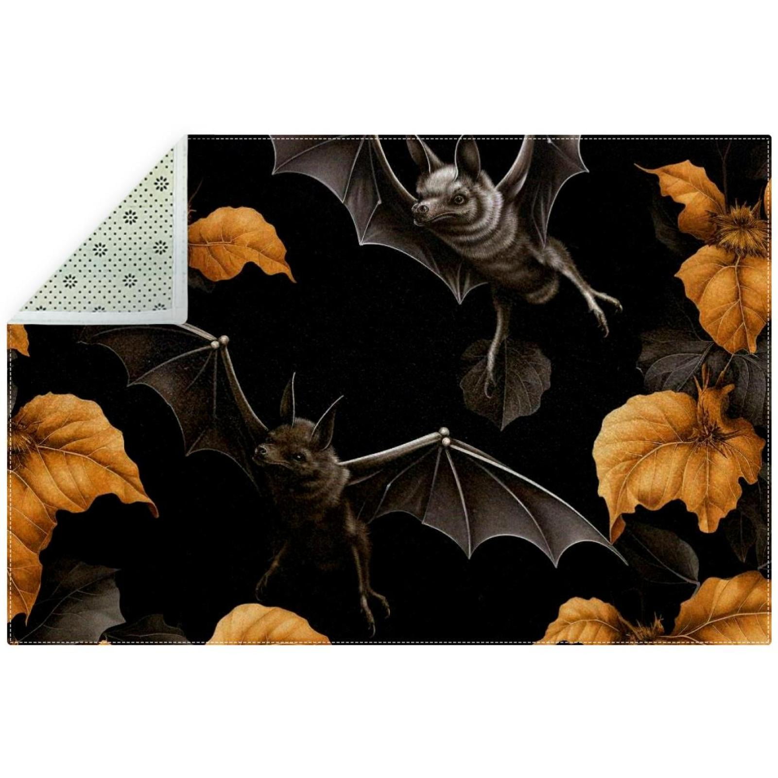 Bats Soft and Durable Living Room Area Rug - Floor Mat with Right Angle ...
